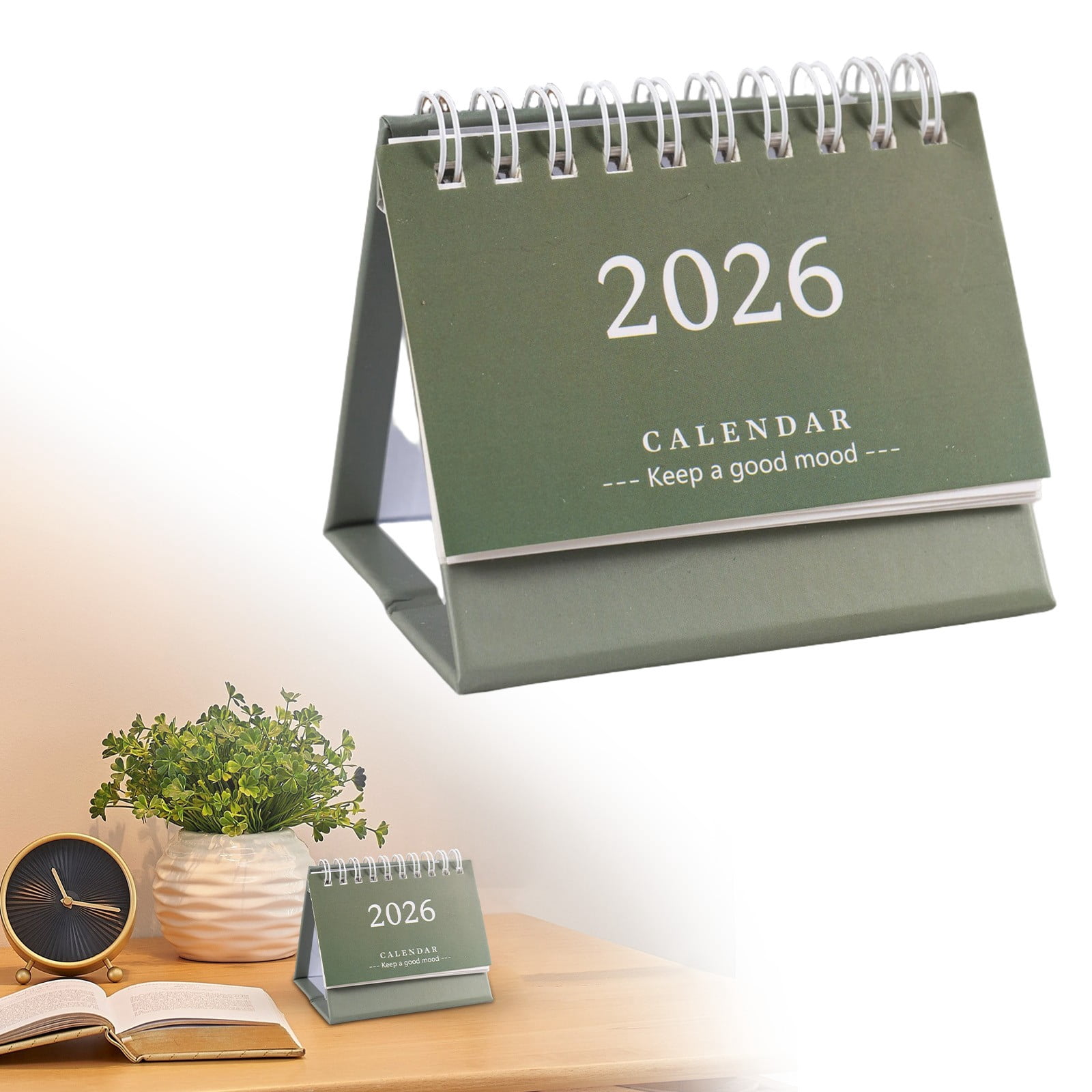 Liulin Small Desk Calendar 2026, 12 Months Standing Flip Desktop ...