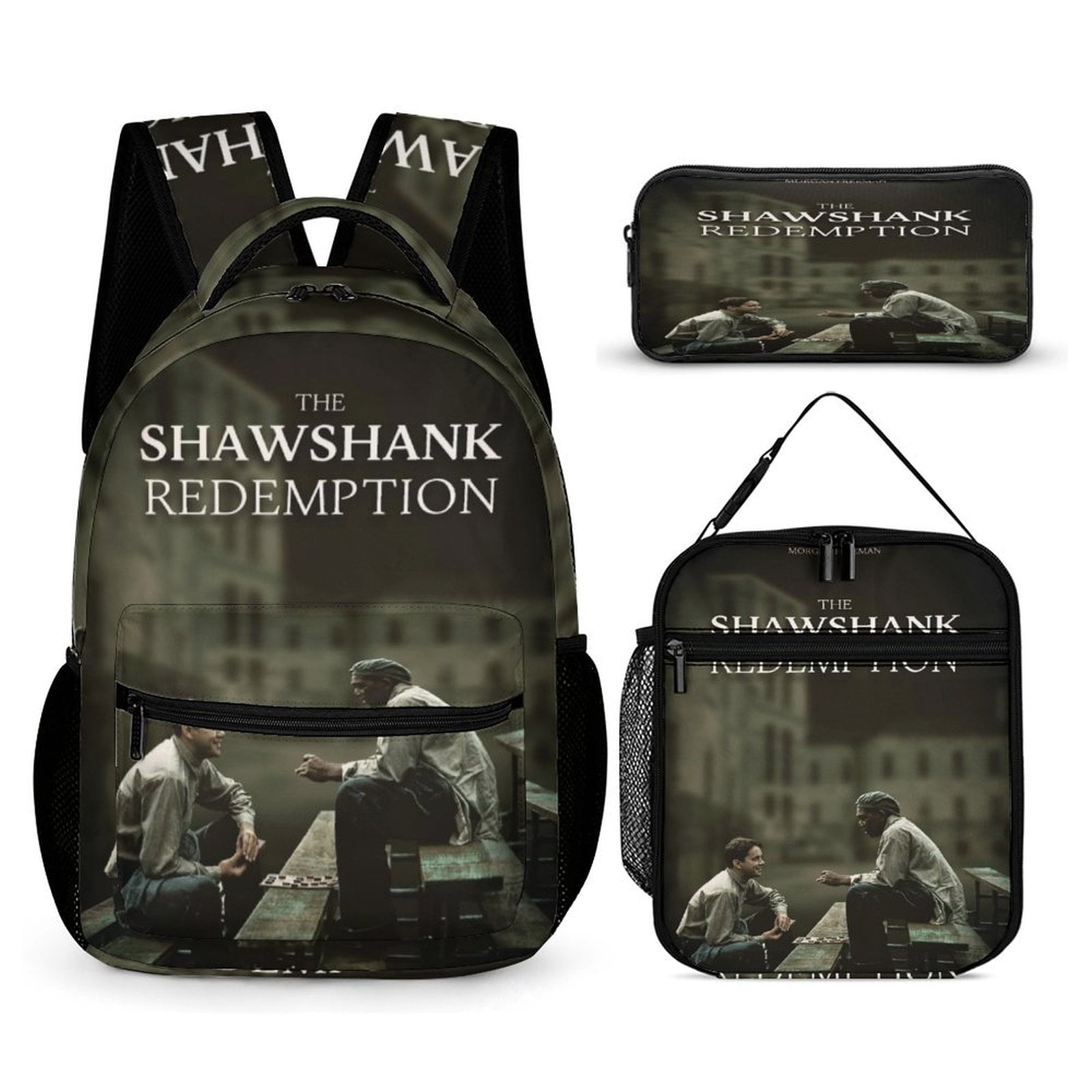 Liuni The Shawshank Redemption Poster 3 Piece Backpack Set Anime Casual ...