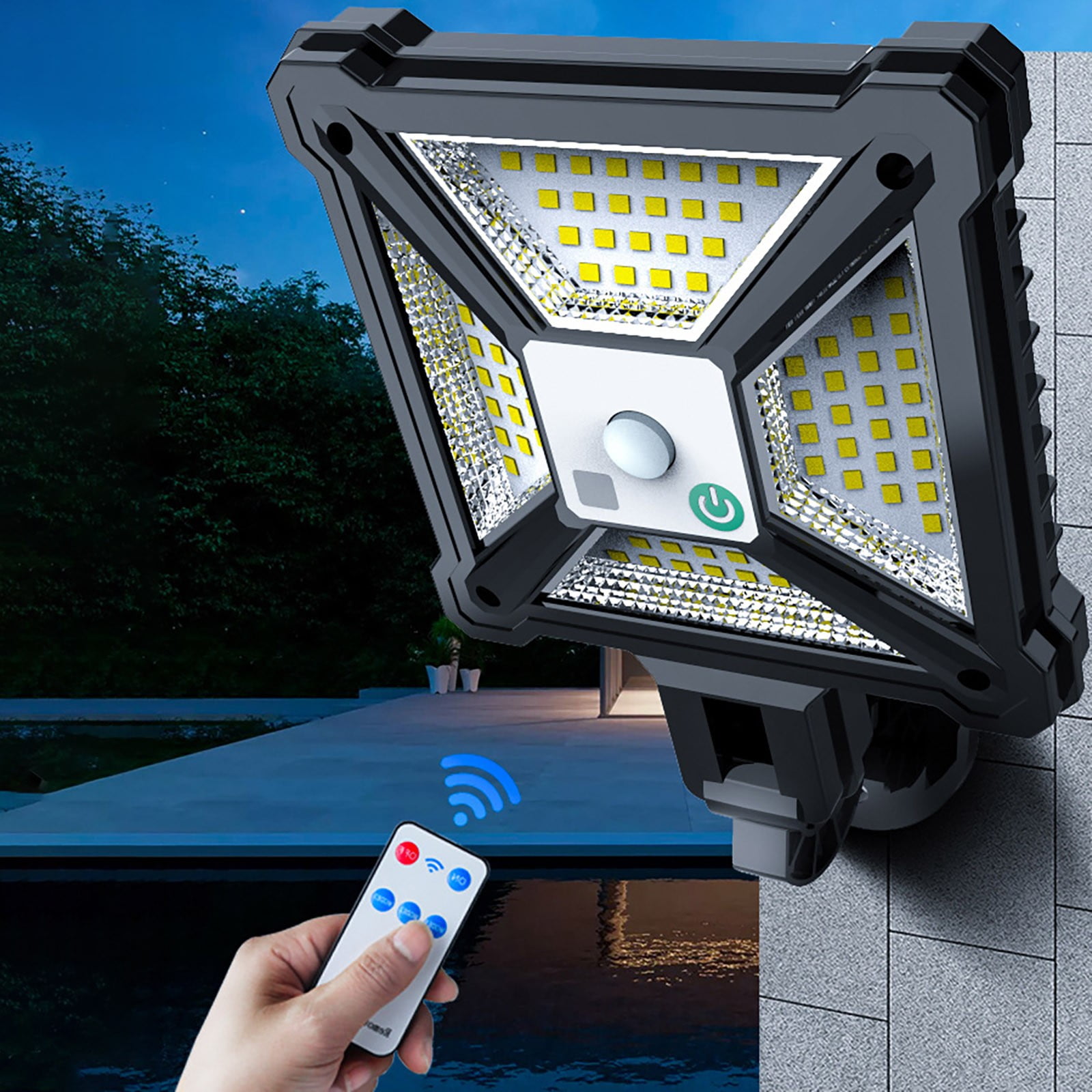 Liurendaoxi Garden Lamps 76 Led Remote Control Solar Street Lights ...