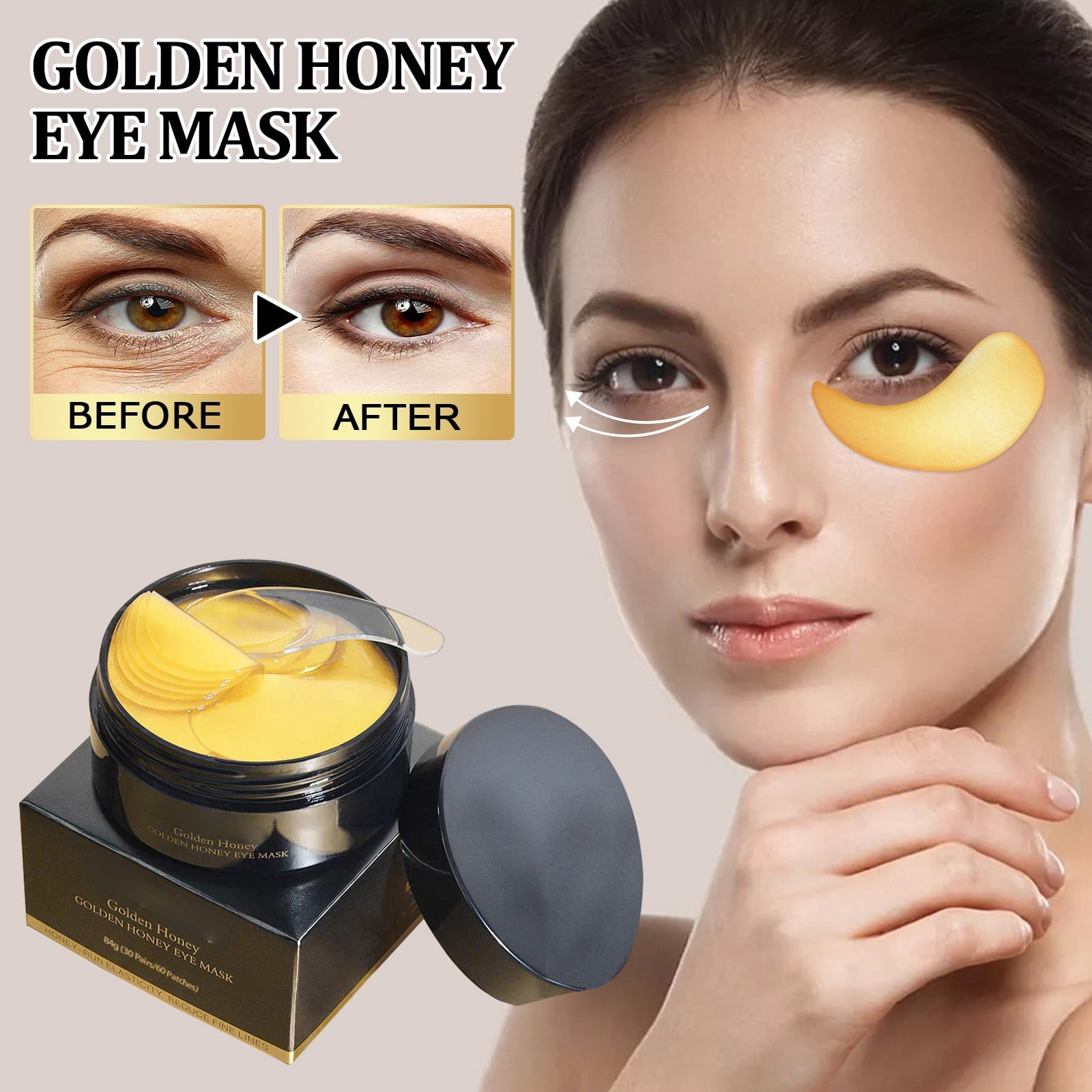 Liushuuuu Tanning Glasses Gold Natural Substance Extract Eye Care Water ...