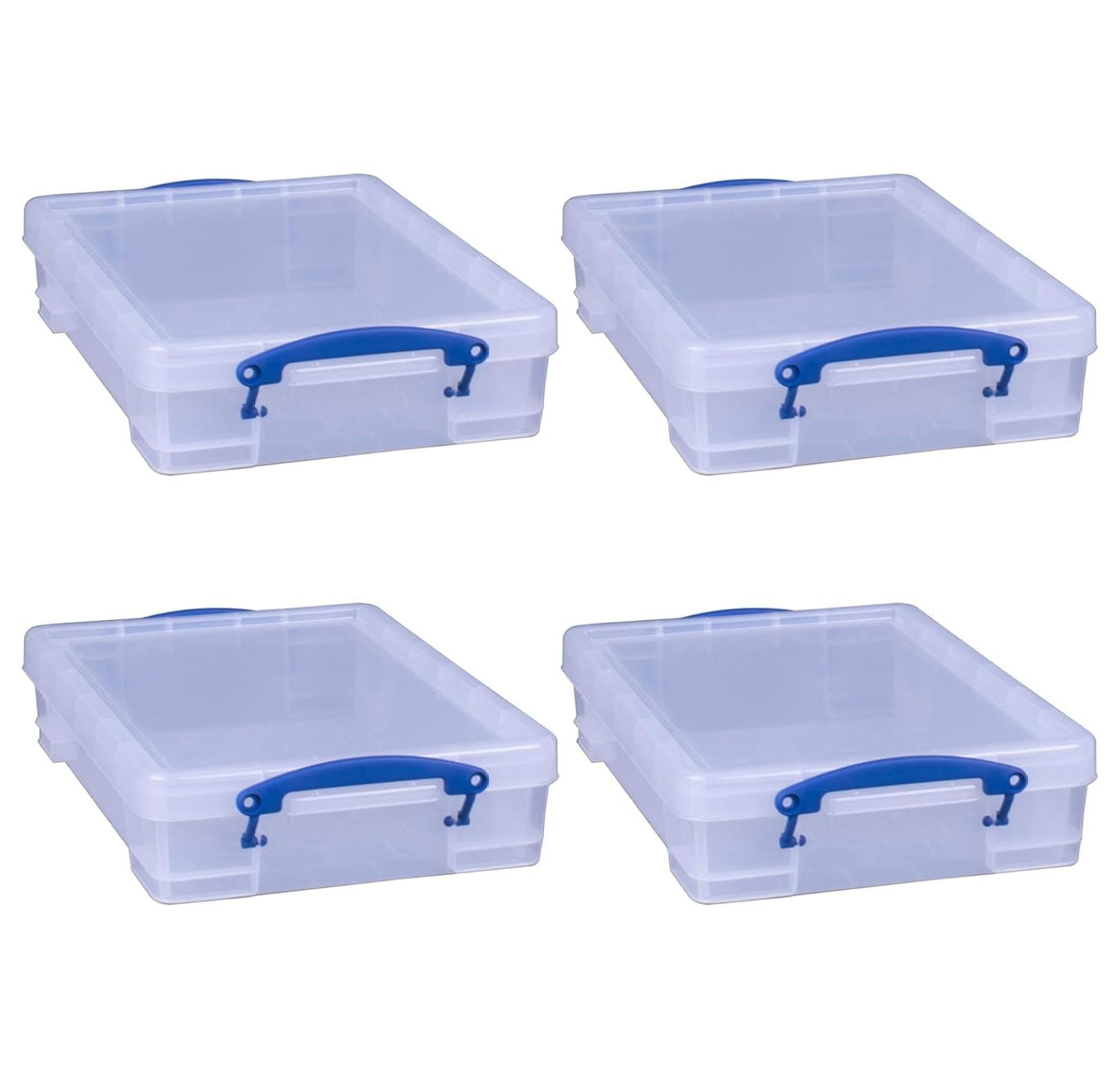 Liuyao 4 Liter Plastic Stackable Storage Container w/Snap Lid & Built ...