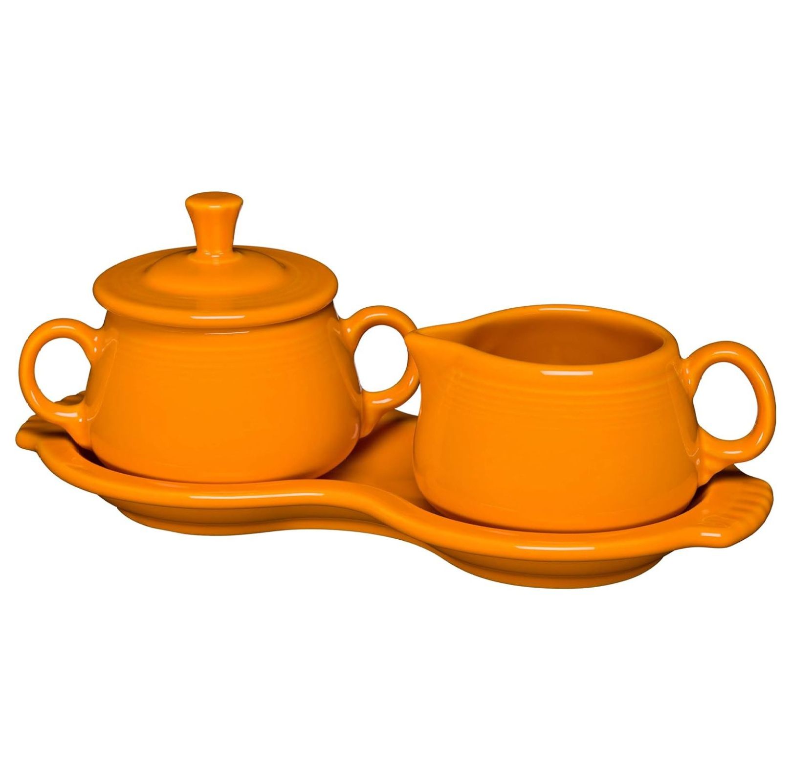 Liuyao Covered Sugar & Cream Set with Tray in Butterscotch - Walmart.com