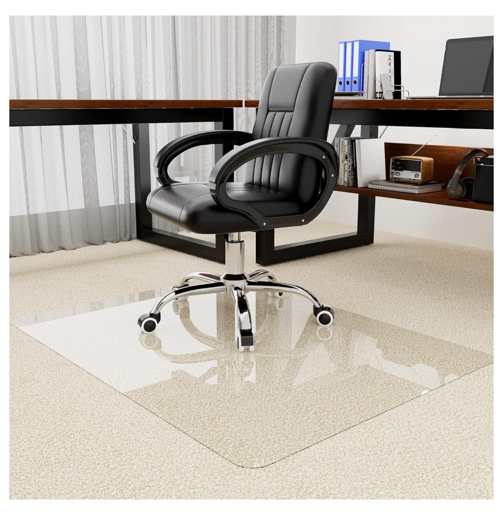 Liuyao Heavy Duty Office Chair Mat for Carpet and Hardwood Floors,'' x ...