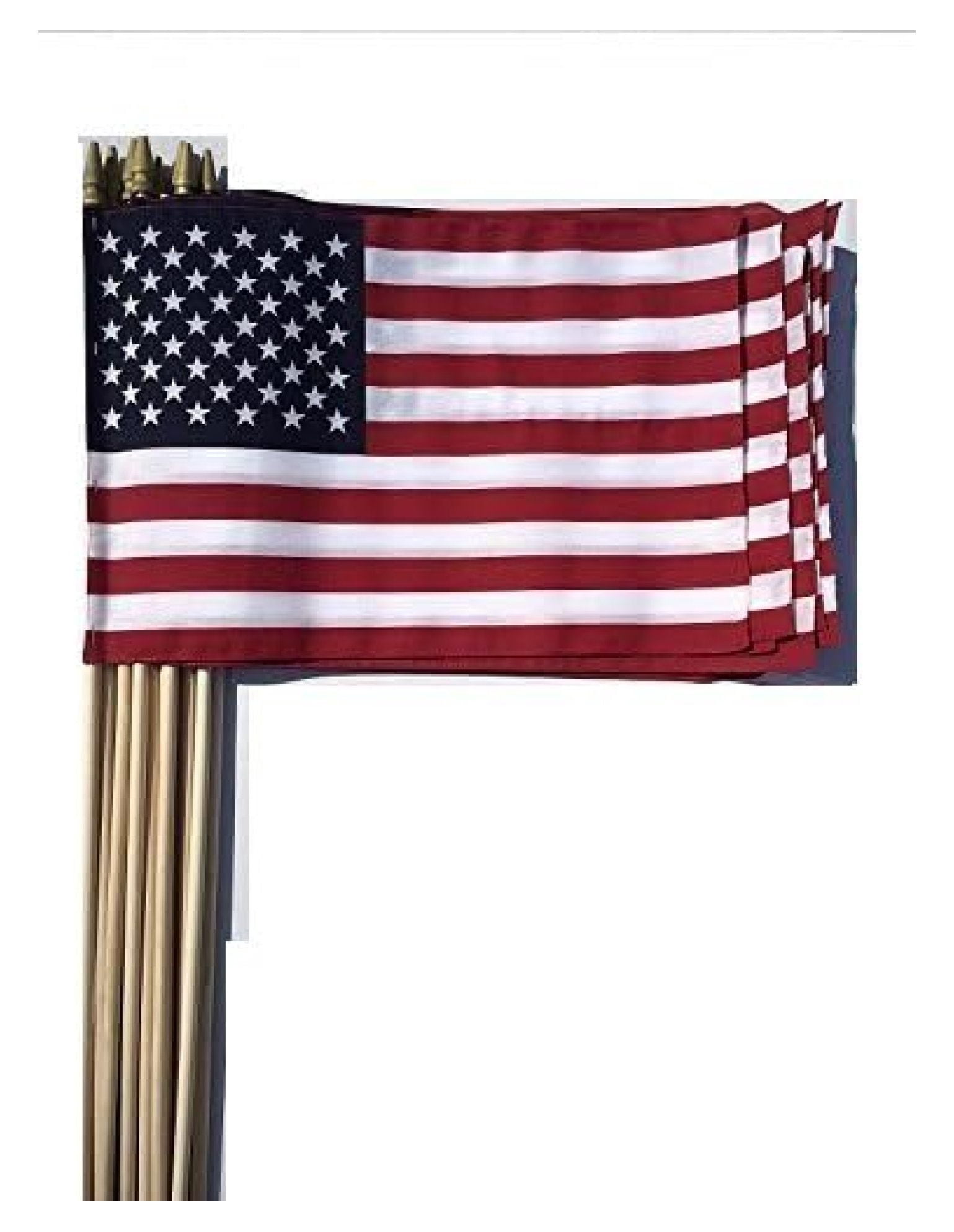 Liuyao Lot of -12-12x18 Inch US American Hand Held Stick Flags Sewn ...