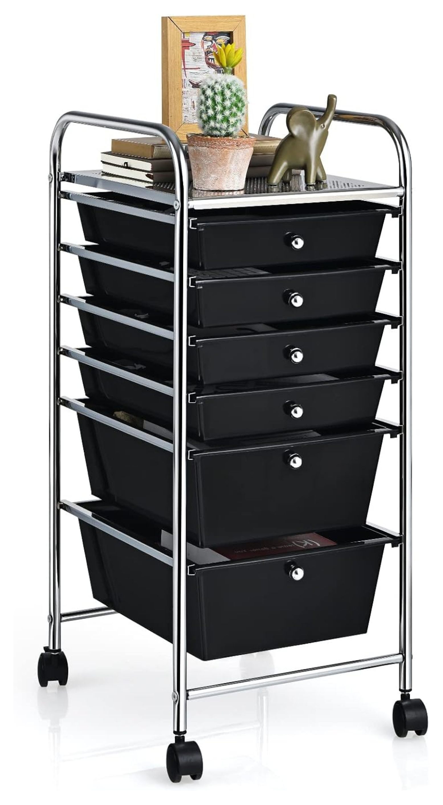 Liuyao Storage Drawers Cart Classroom Organization 6 Plastic Drawers ...