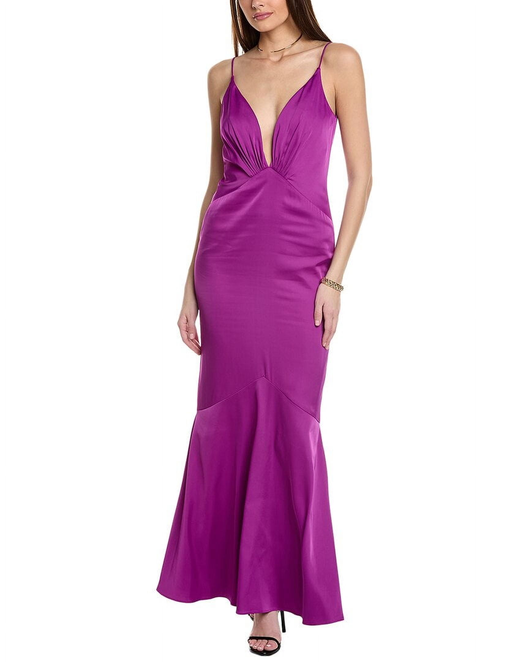 Liv Foster Womens Full Length Deep V Evening Dress - Walmart.com