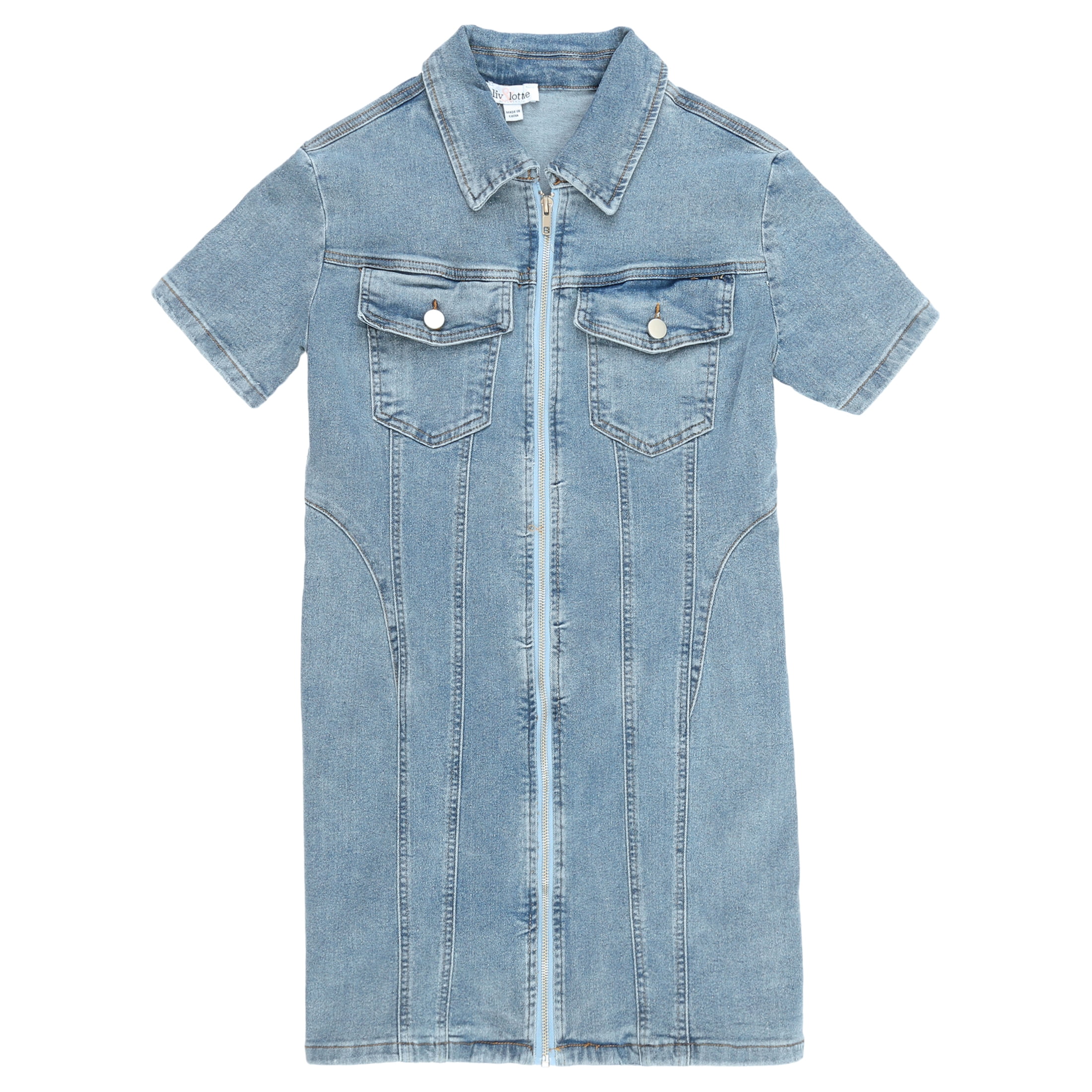 Liv & Lottie Women's Denim Dress with Short Sleeves, Sizes S-XL ...