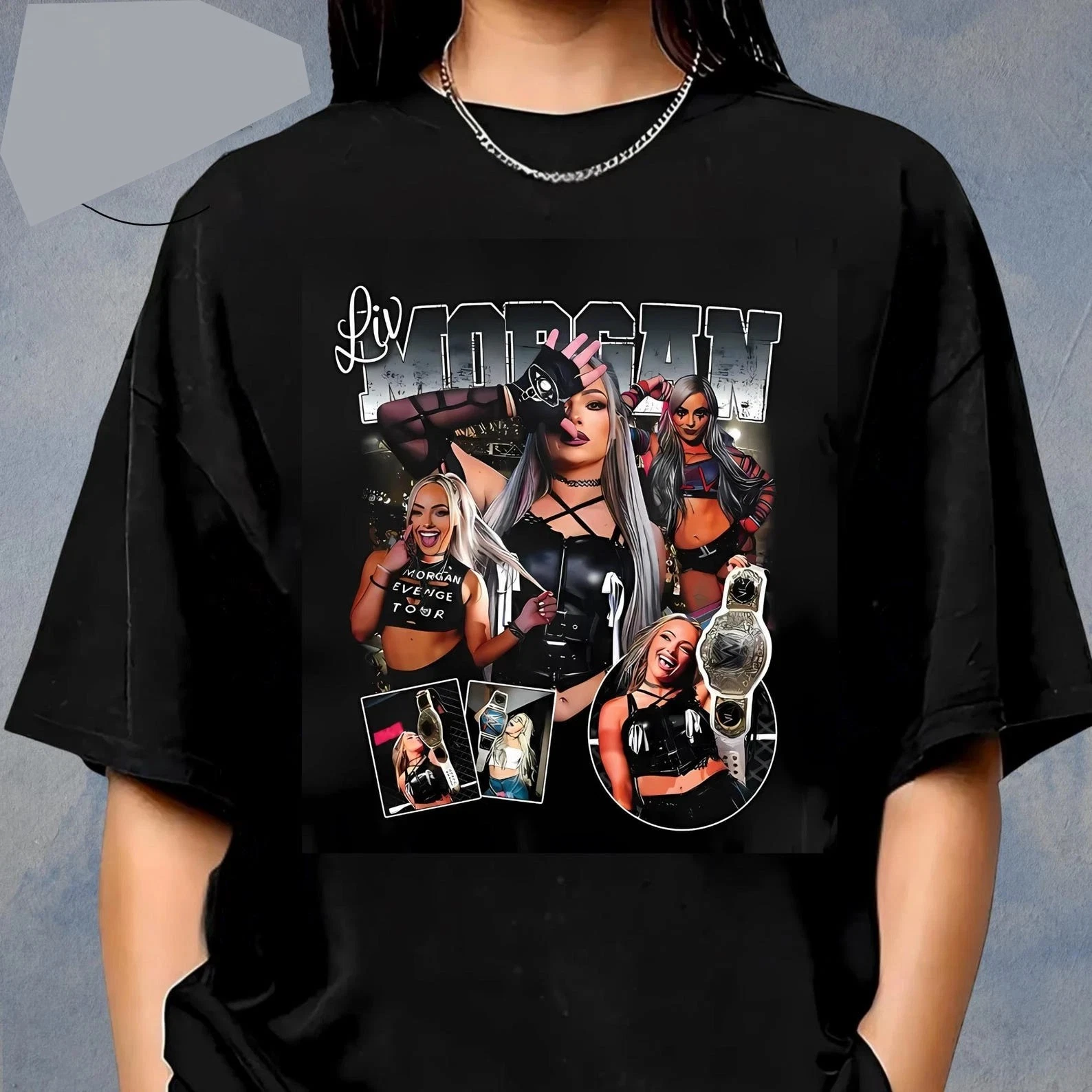 Liv Morgan Black T-Shirt, Wrestling Graphic, Kid And Adult Size ...