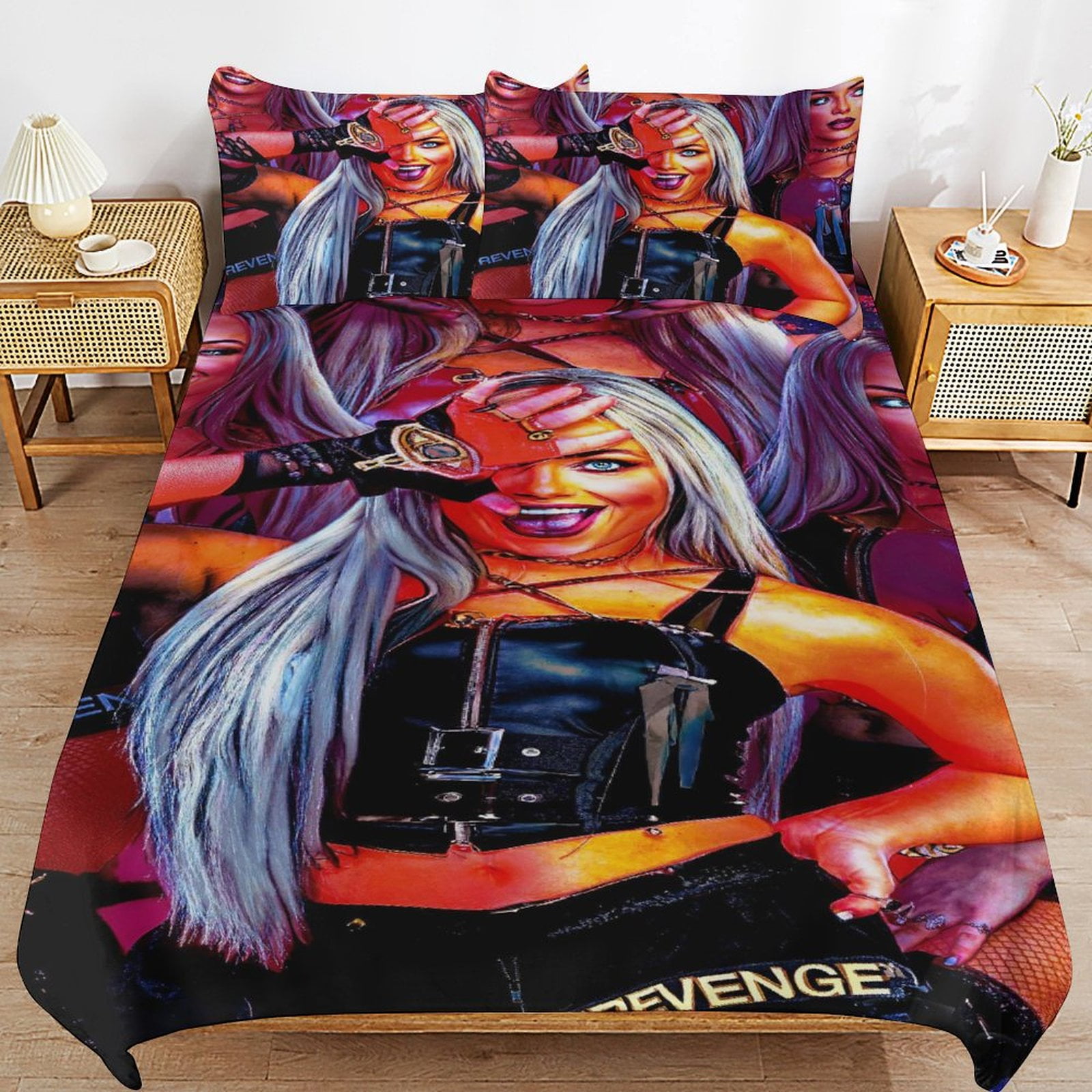 Liv Morgan Duvet Cover Set 3 Pieces, Ultra Soft Comfortable Graphics ...