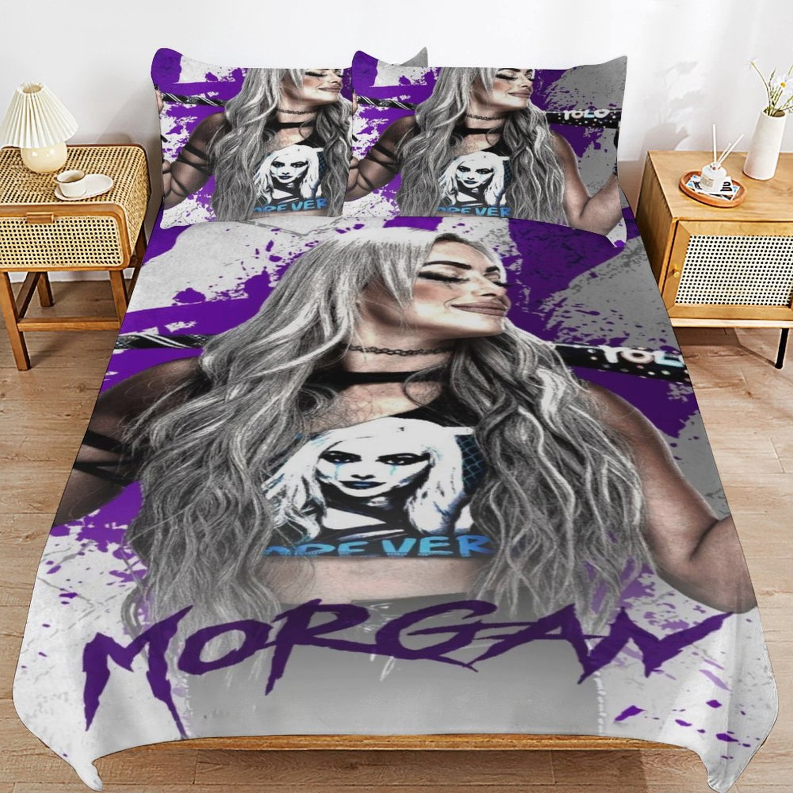 Liv Morgan Duvet Cover Set 3 Pieces, Ultra Soft Comfortable Graphics ...