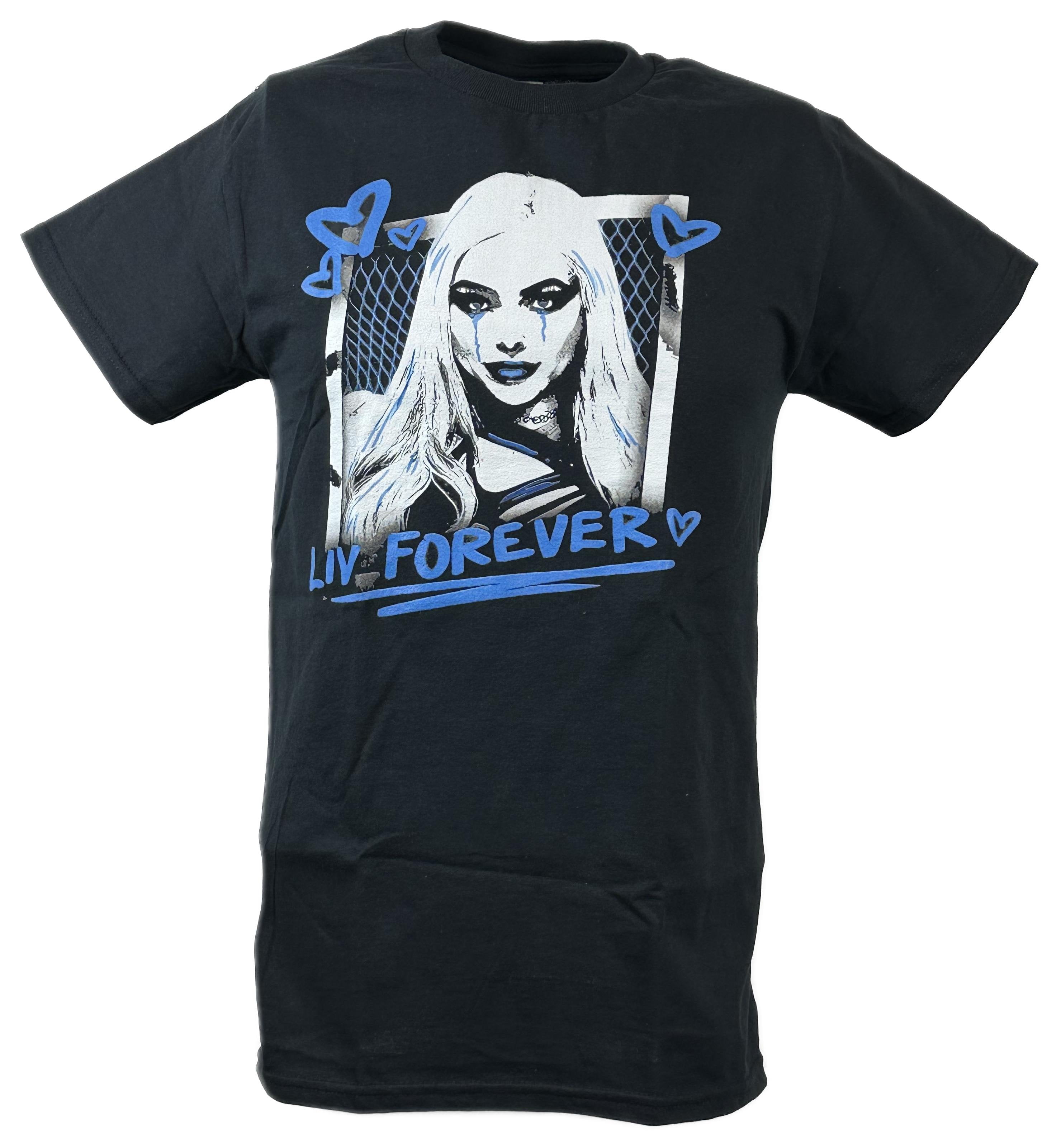 Liv Morgan Liv Forever Blue Logo Black T-shirt - Walmart.com