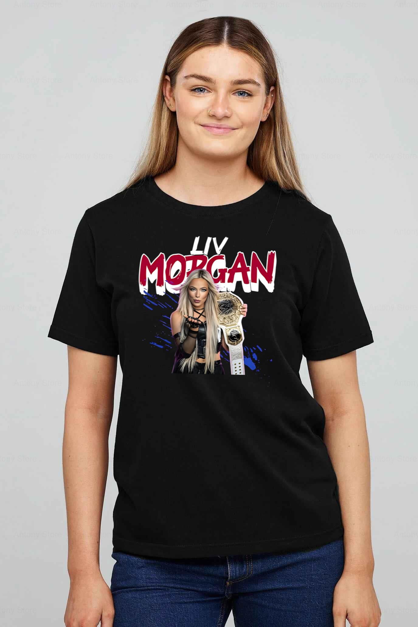 Liv Morgan The Riemergence WWE Champion Black T-shirt up to size 5XL ...