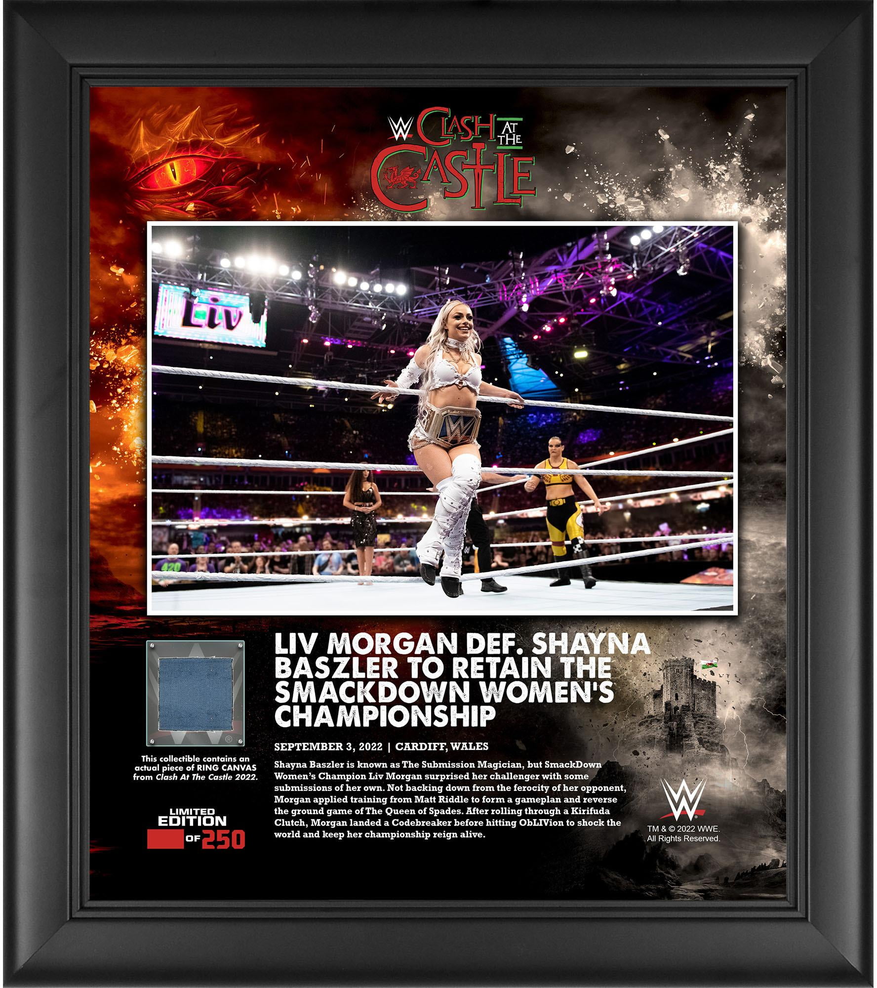 Liv Morgan WWE Framed 15" x 17" 2022 Clash at the Castle Collage with a ...