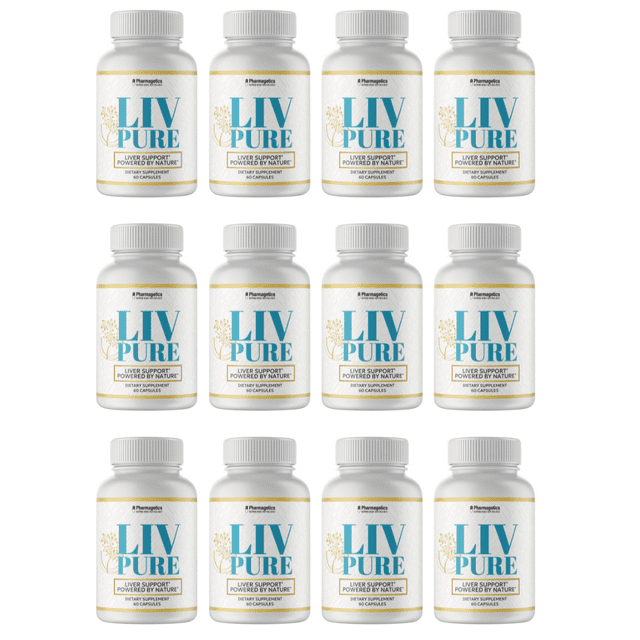 Liv Pure Capsules For Liver Detox Support LivPure - 12 Bottles 720 ...