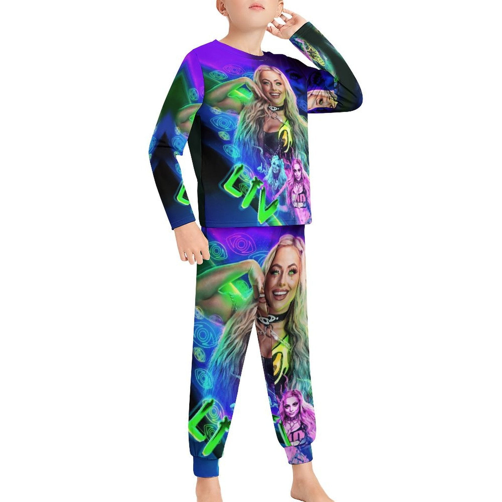 Liv Wres-Tler Mor-,ga Costumes T Shirt Set Crewneck Tee Shirt Pants Set ...