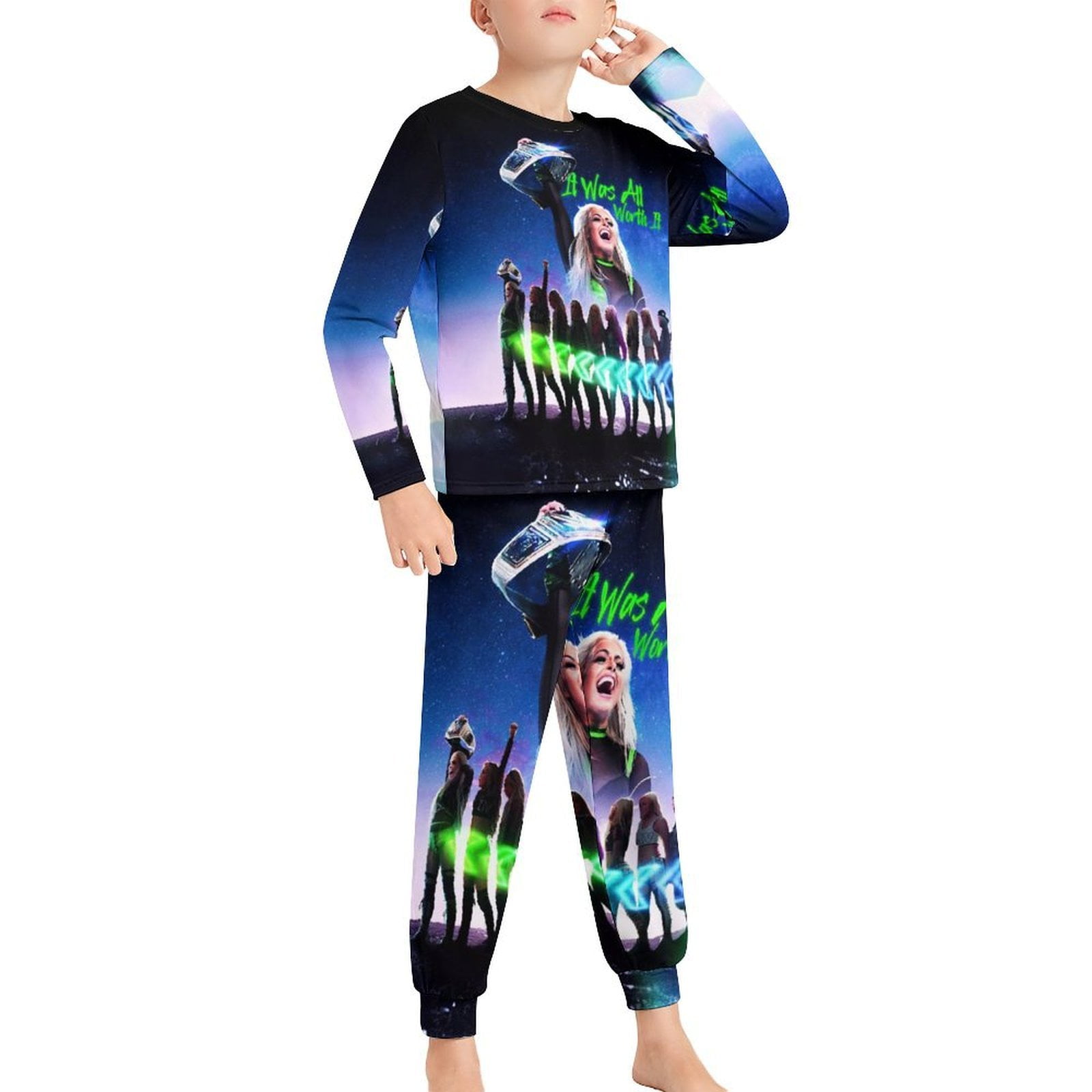 Liv Wres-Tler Mor-,ga Costumes T Shirt Set Crewneck Tee Shirt Pants Set ...