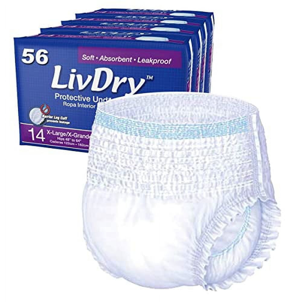 Livdry Adult Xl Incontinence Underwear Extra Absorbency Adult Diapers