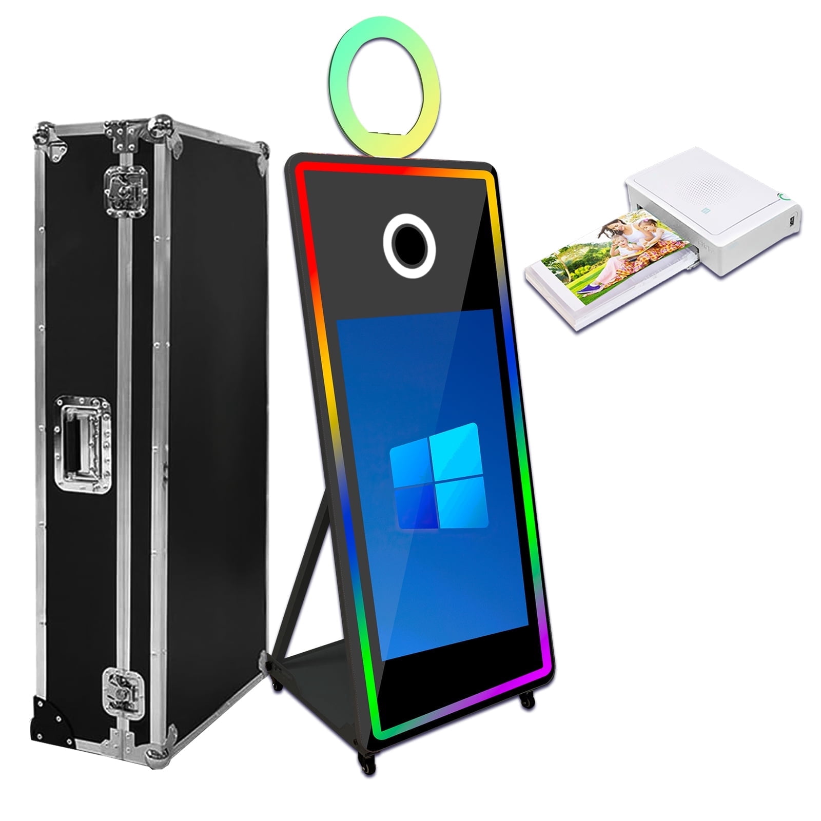 LivFiv Mirror Photobooth 65inch Machine with 43inch Touch Screen Selfie ...