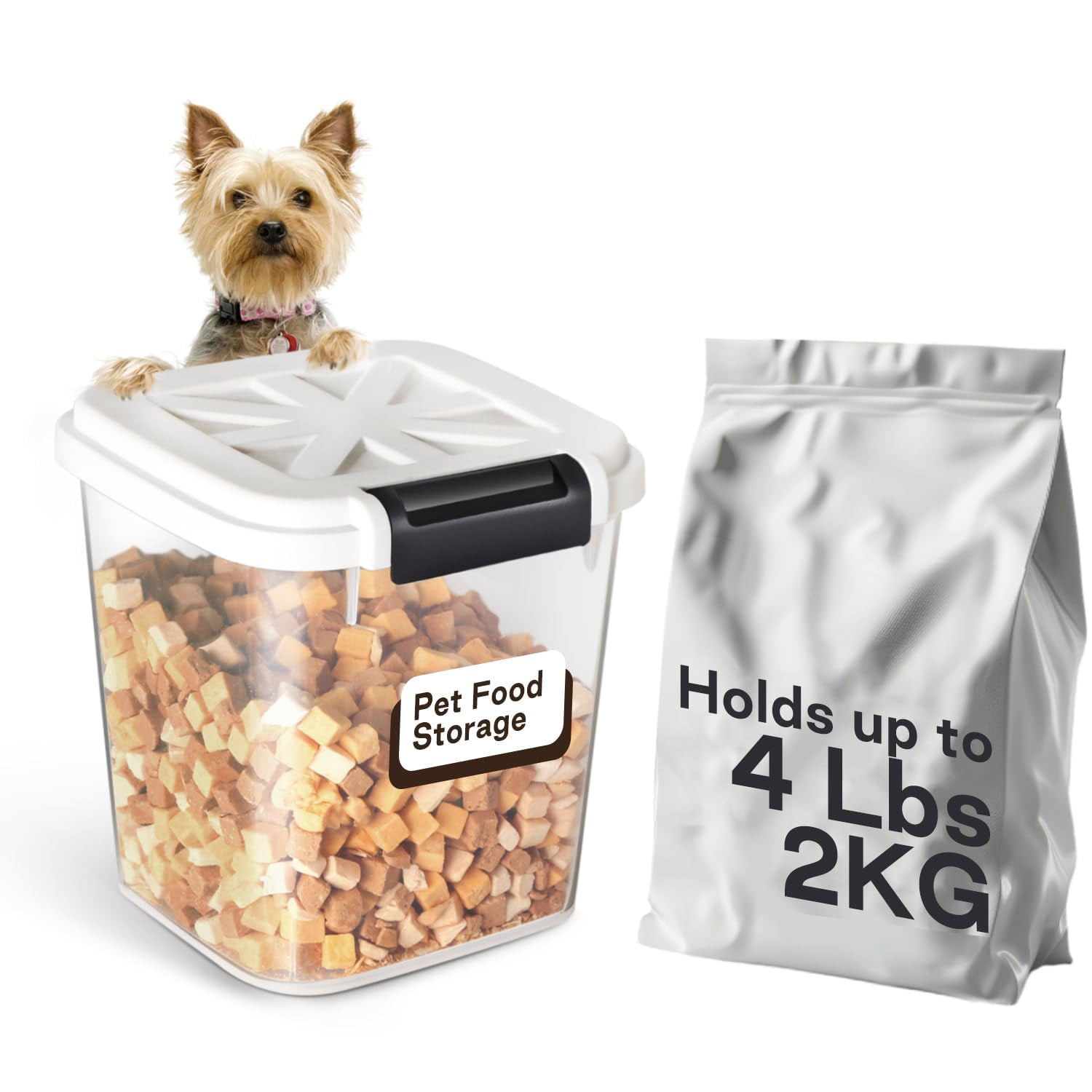 LivLab Mker Pet Food MMF7 Storage Container, 5 lbs Dog Cat Treat ...