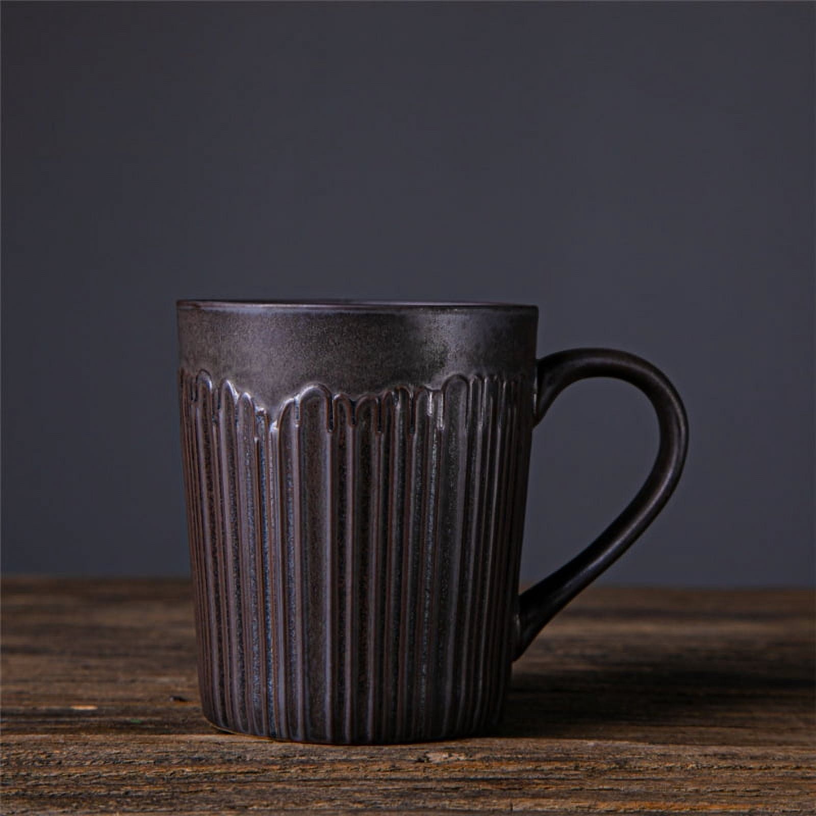 LivNxt Ceramic Vertical Striped Vintage Mug, Niche Ceramic Cup ...
