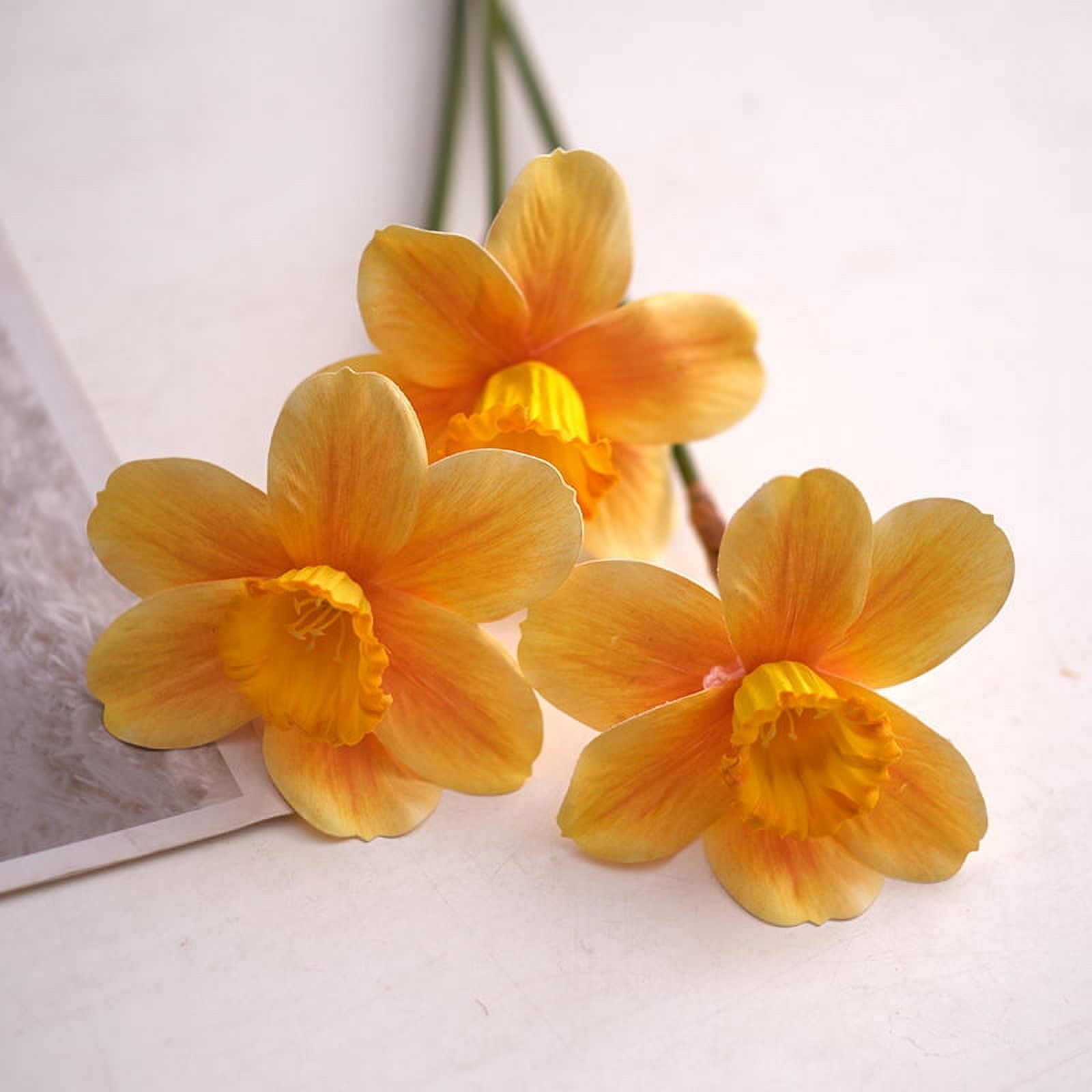 LivNxt Home Decor: Artificial Flowers in Luxury Style Narcissus-orange ...