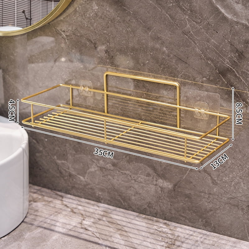 LivNxt Luxury Bathroom Wall Mounted Shelf - Damage-Free Sink Organizer ...