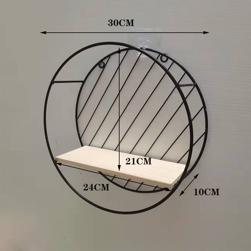 LivNxt Nordic Iron Wall Shelf No Drill Bathroom Storage Rack Home ...