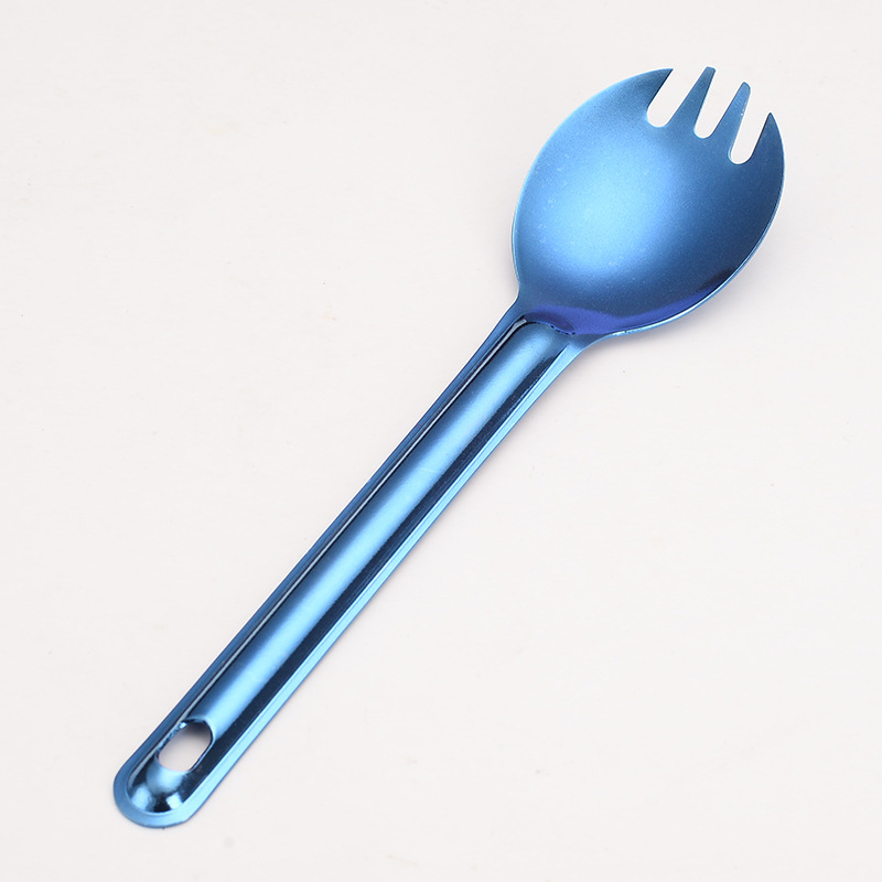 LivNxt Pure Titanium Colorful Short Handle Spoon and Fork - Ultra-Light ...