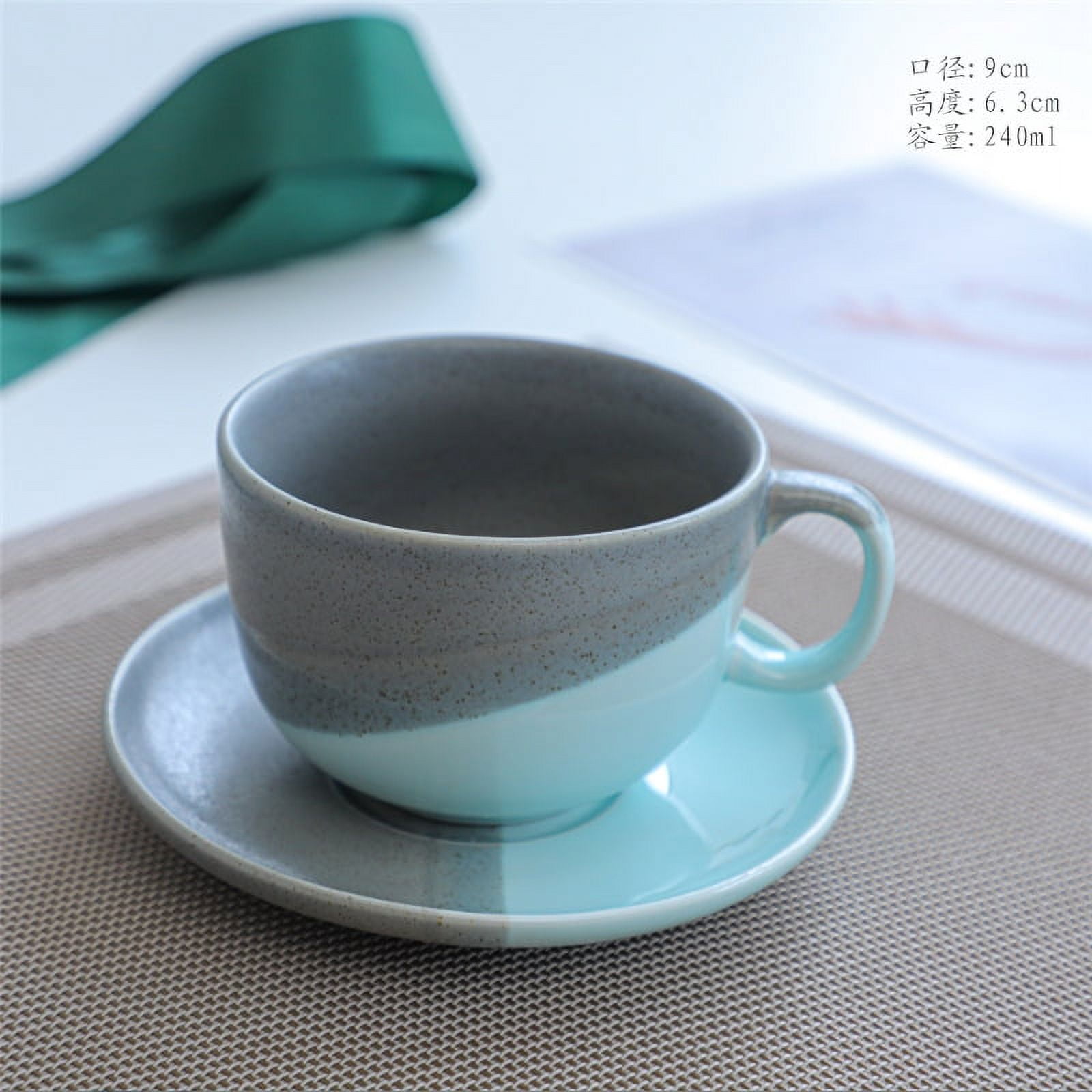 LivNxt White Porcelain Coffee Cup Set - Minimalist Ceramic Cups and ...