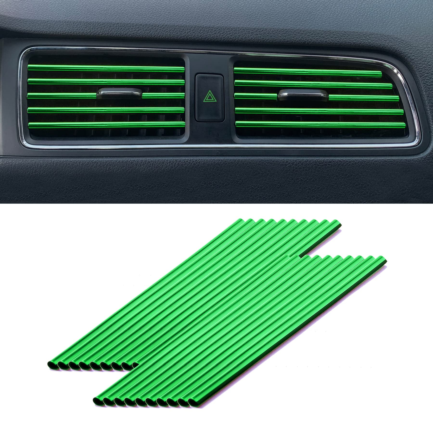 LivTee 20 Pieces Car Air Conditioner Decoration Strip for Vent Outlet ...