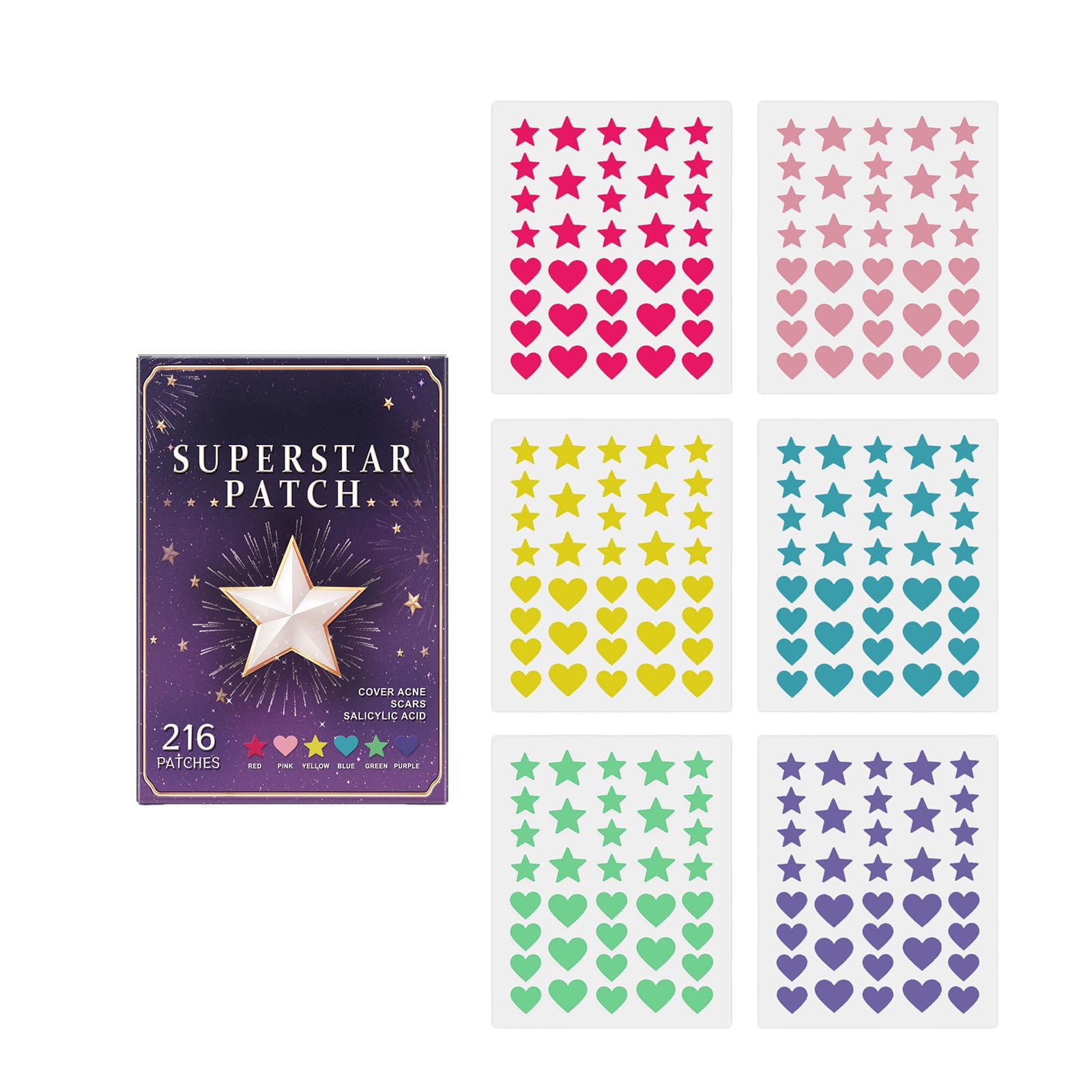 LivaClean 216 Pimple For Face W/Salicylic & Hydrocolloid Cute Star ...