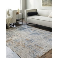 Nourison Rustic Textures Abstract Grey/Blue 7'10" x 10'6" Area Rug ...
