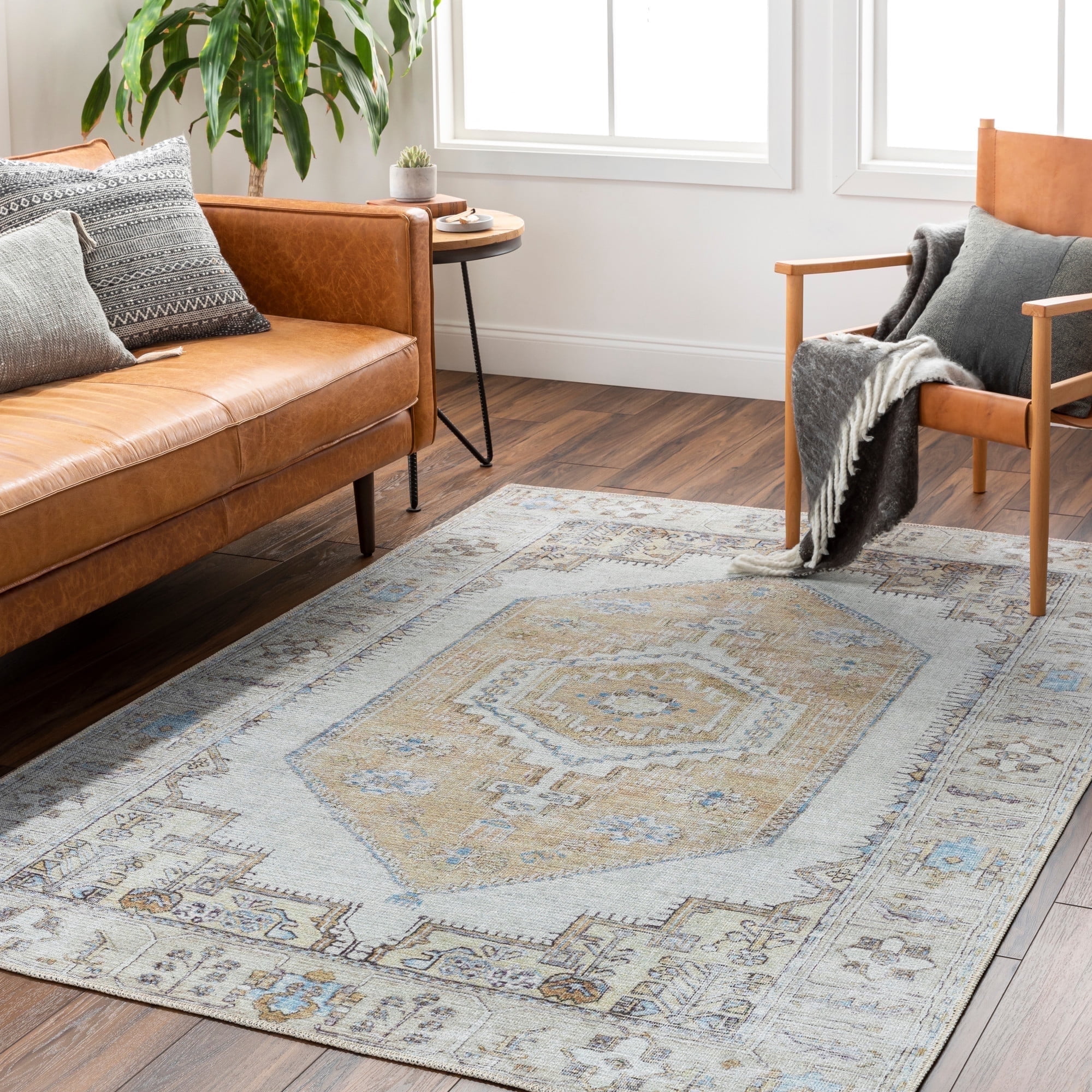 Livabliss Amelie Vintage Washable Runner Area Rug,2'7" x 7'10",Muted ...