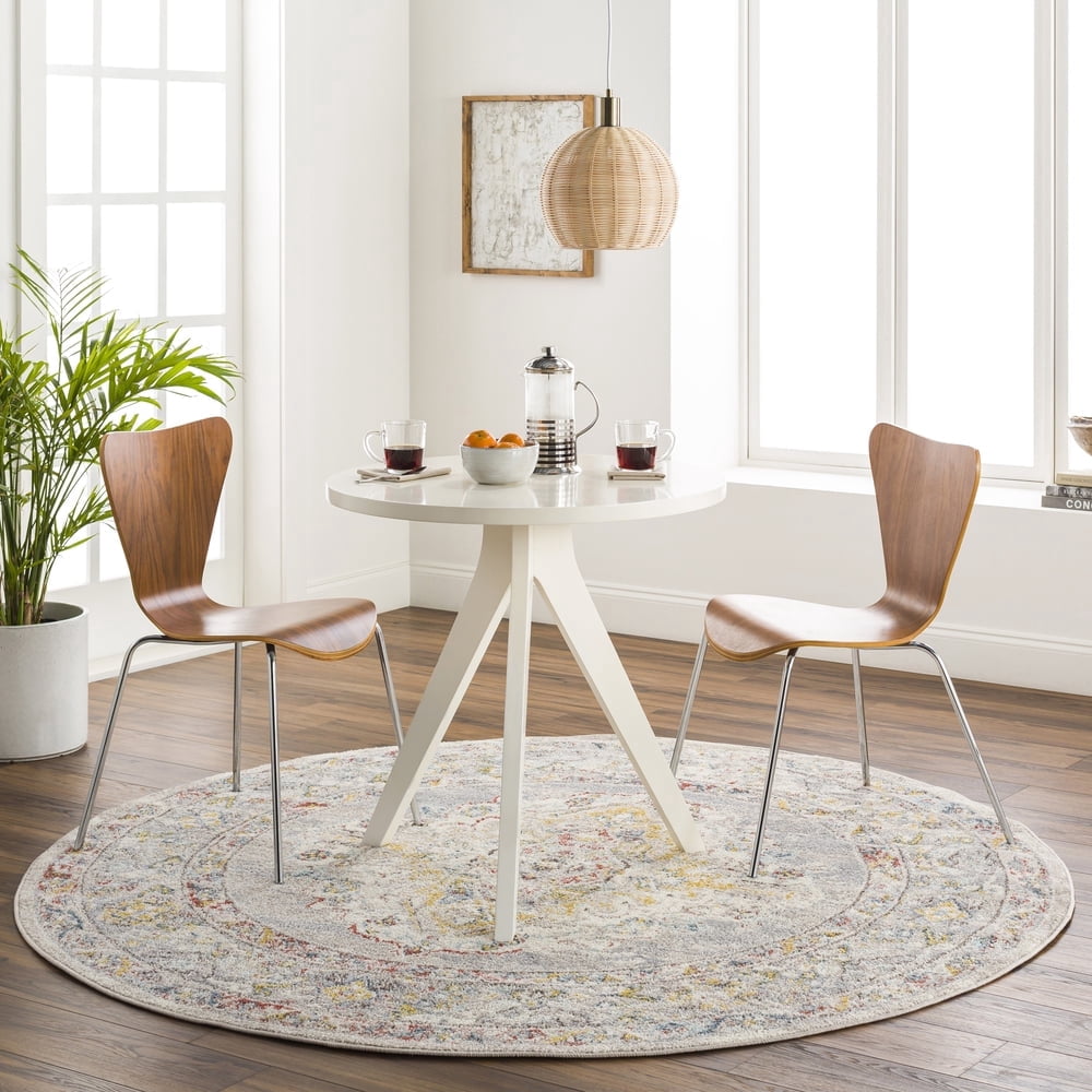 Livabliss Area Rugs for Living Room, 5ft Round Ankara Traditional Brown ...