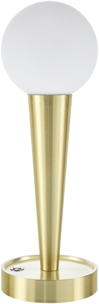 Livabliss Bruna Modern Accent Table Lamp, 18-inch, Gold with White ...