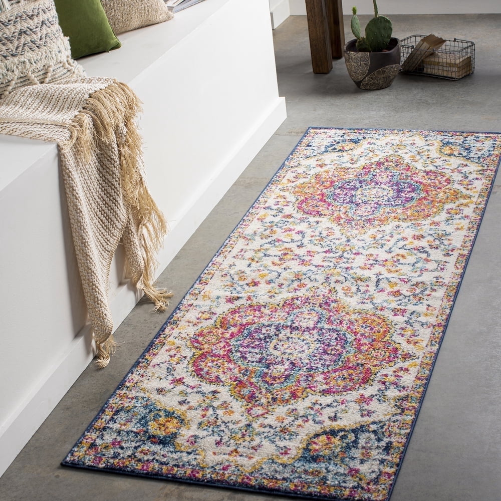 Livabliss Area Rugs for Living Room, 3x8 Elaziz Traditional Orange ...