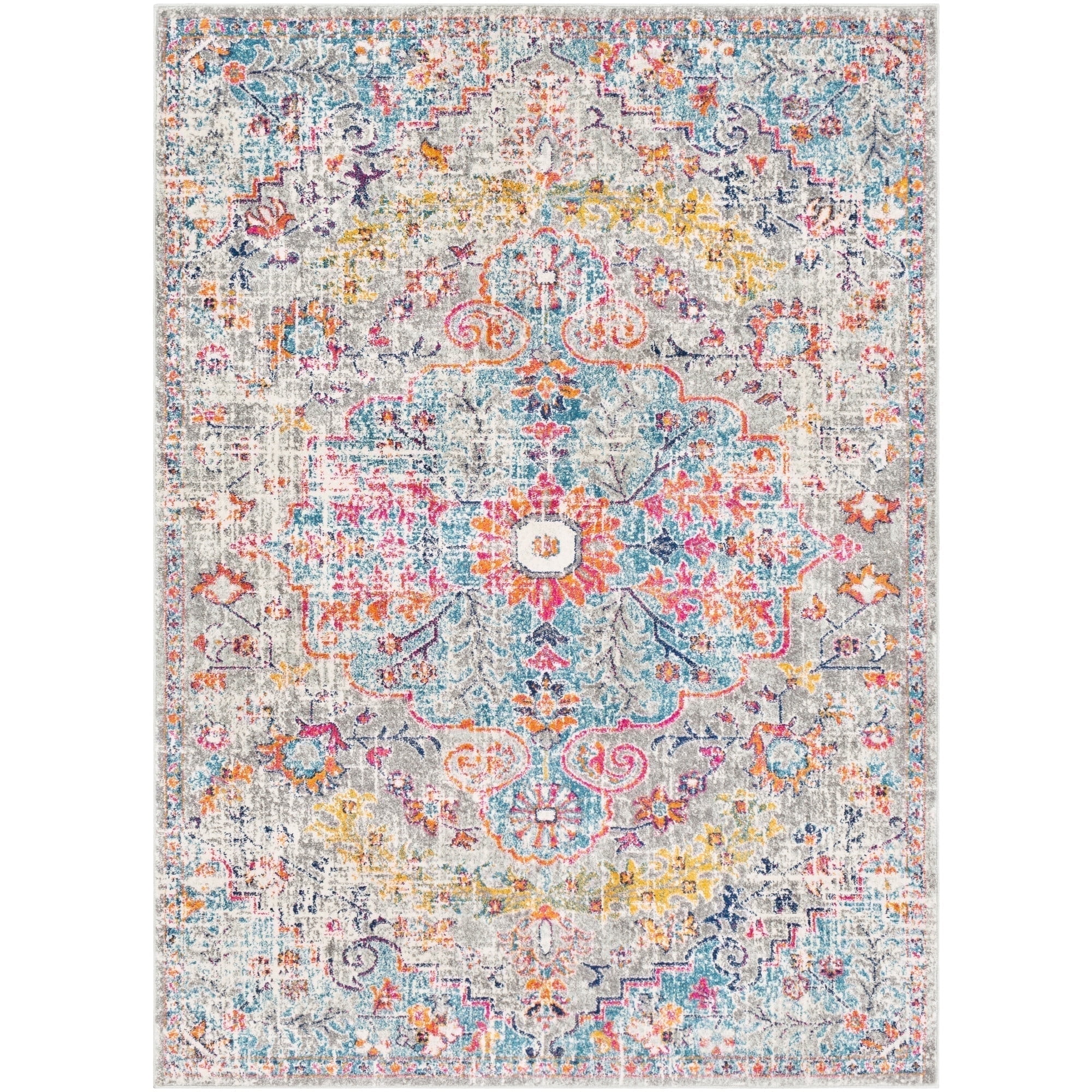 Livabliss Harput Vintage Bohemian Area Rug,2' x 2'11",Aqua - Walmart.com