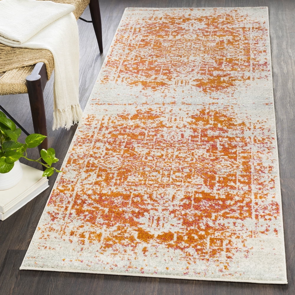 Livabliss Area Rugs for Living Room, 3x7 Harput Traditional Orange ...