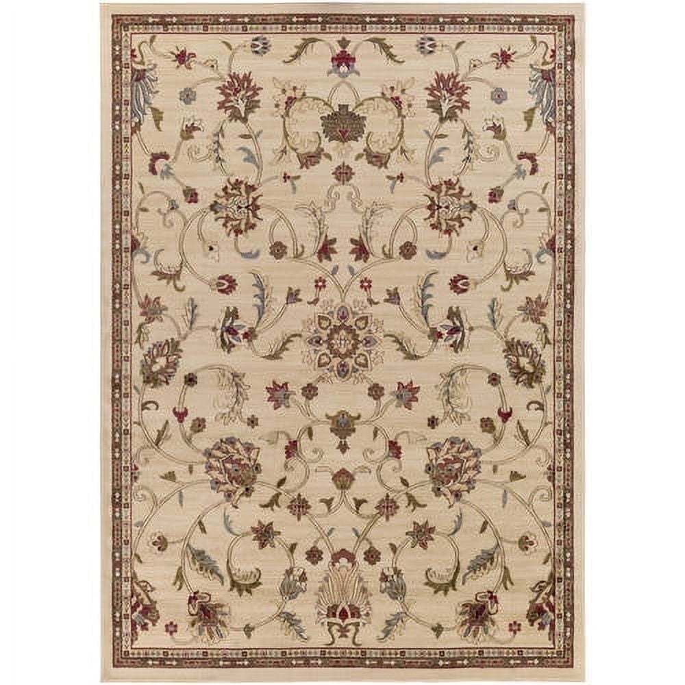 Livabliss Riley Vintage Oriental Area Rug,7'10" Round,Tan - Walmart.com