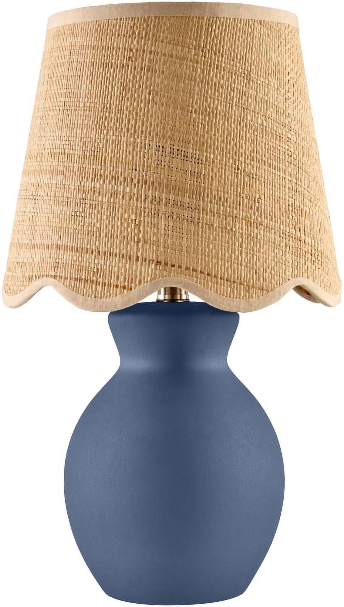Livabliss Stella Diminuta Cottage Accent Table Lamp, 15-inch, Blue with ...