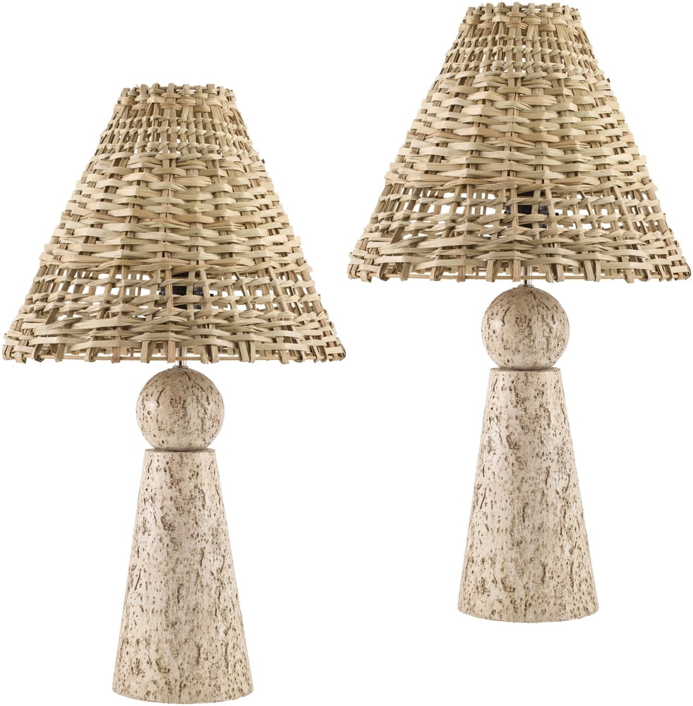 Livabliss Teslin Traditional Accent Table Lamp, 22-inch, Light Grey ...