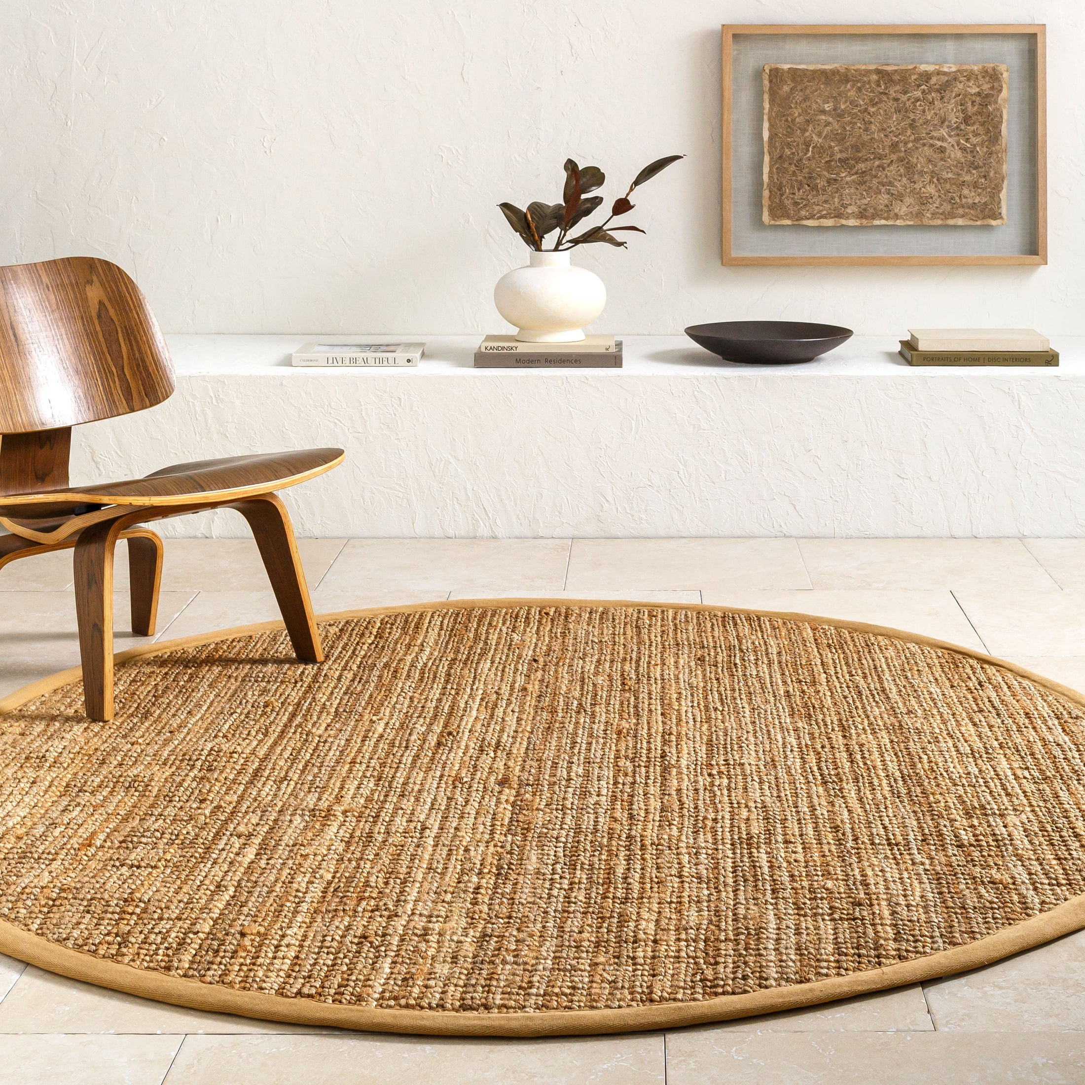 Livabliss x Becki Owens Calla Cottage Texture Area Rug,6' Round,Natural ...