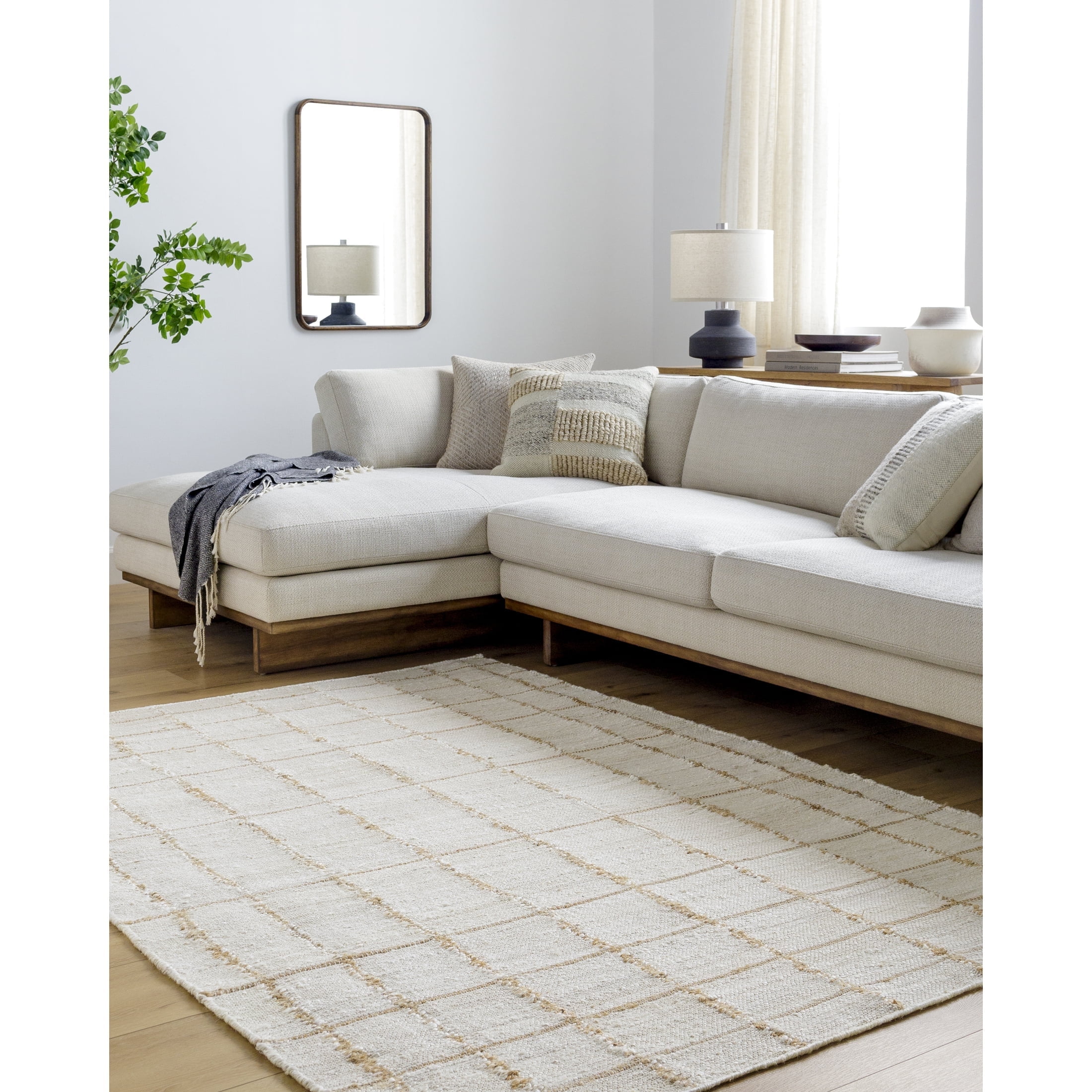 Livabliss x Becki Owens Kamey Farmhouse Area Rug,5' x 7'6",Cream ...
