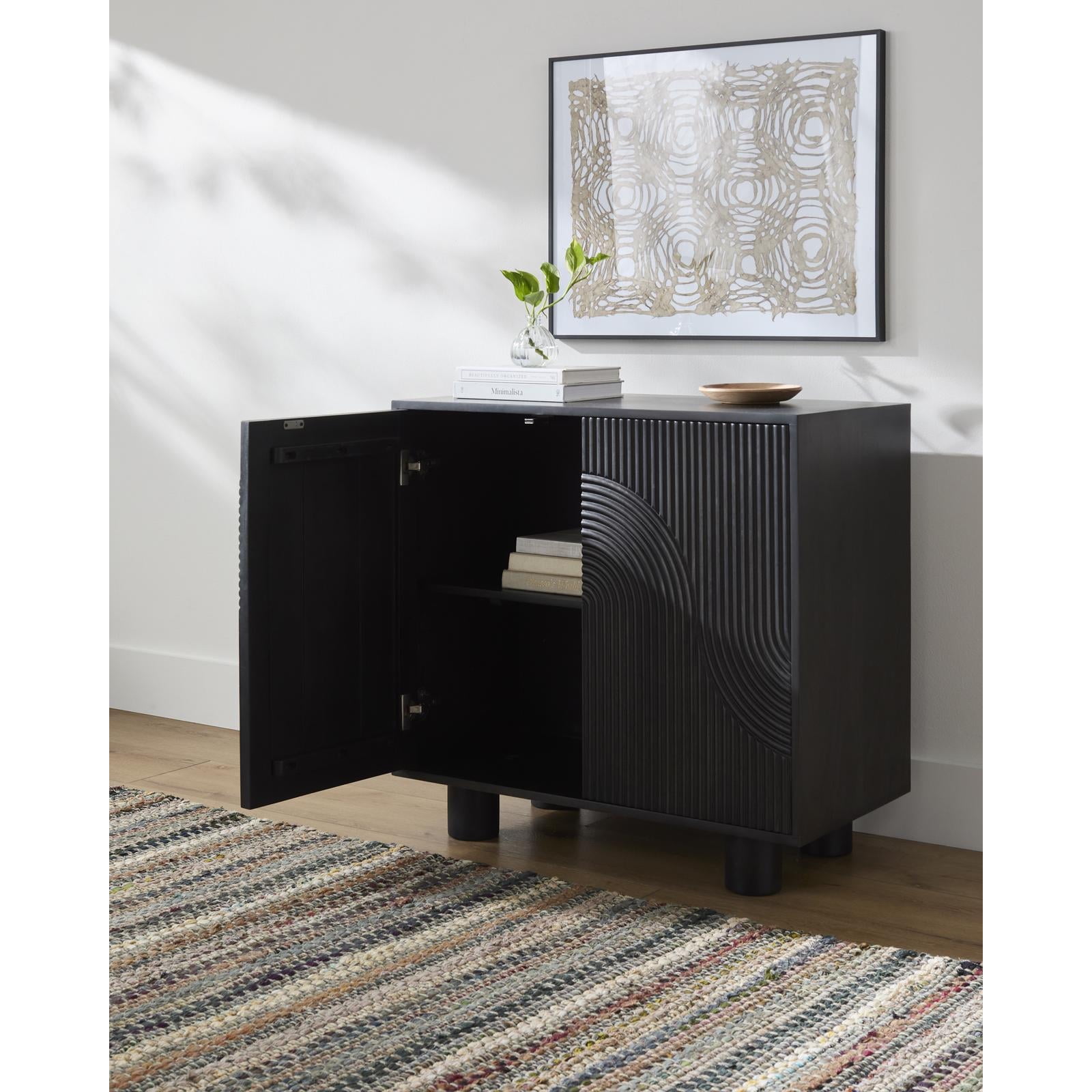 Livabliss x Becki Owens Modern Ceilo Cabinet, Black, 30"H x 32"W x 16"D - Walmart.com