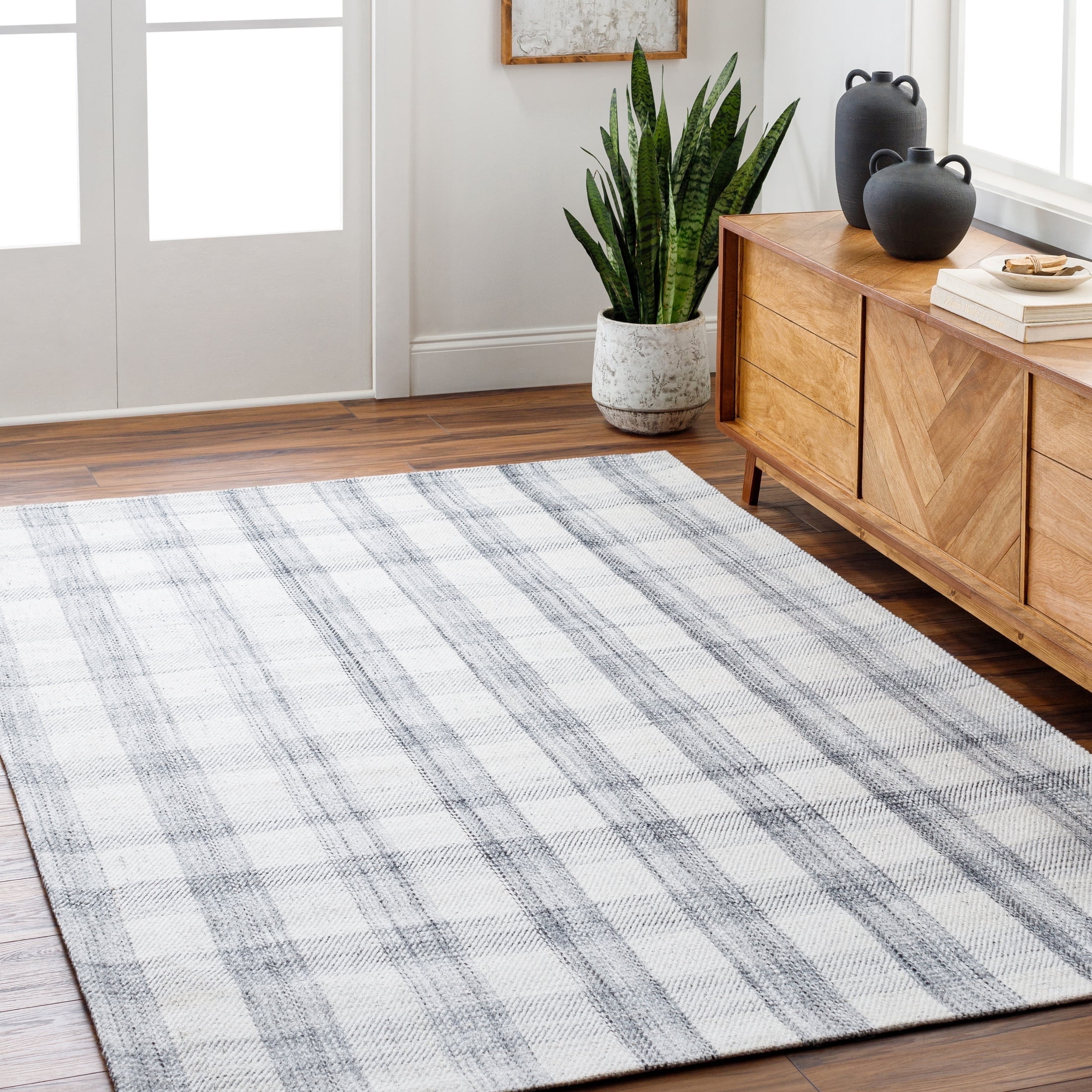 Livabliss x Becki Owens Sammy Handwoven Plaid Area Rug,5' x 7'6",Light ...