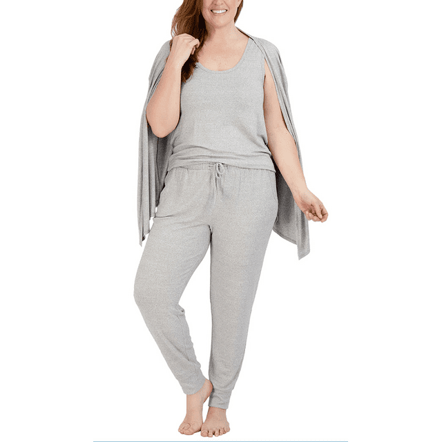 Live 2 Lounge Ladies' Short Sleeve & Long Pants Pajamas, 4-Piece ...
