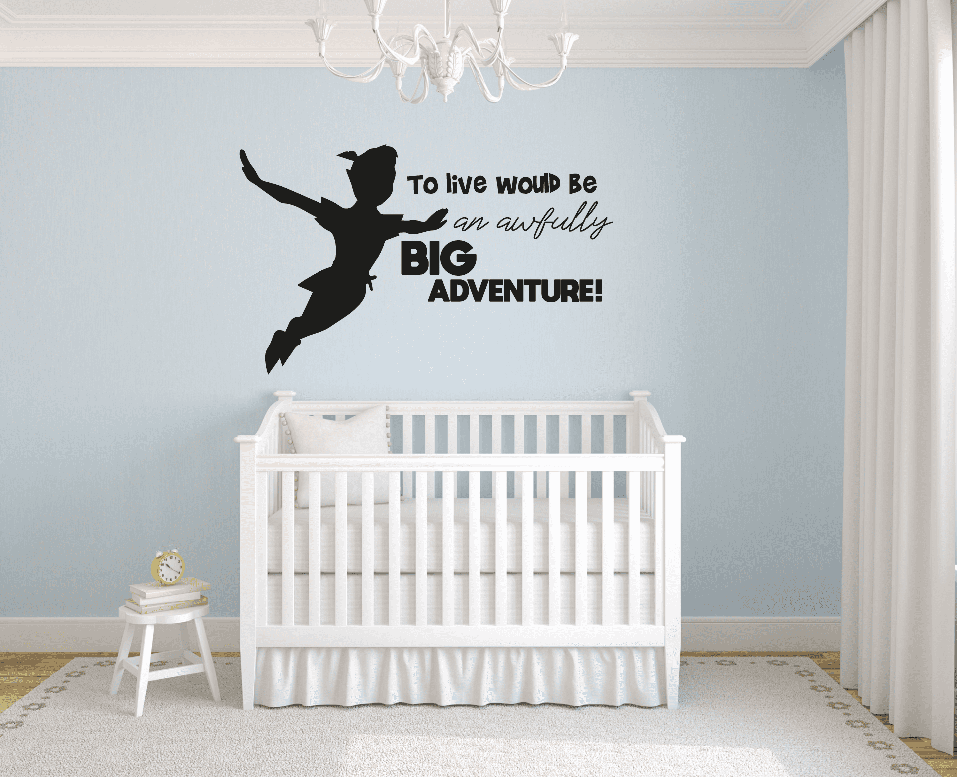 To Live Would Be An Awfully Big Adventure Peter Pan Flying Quote Vinyl ...