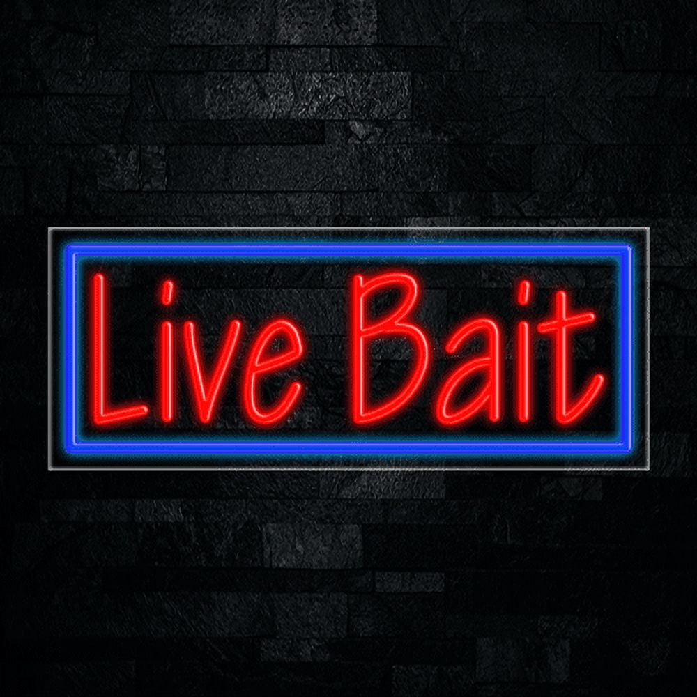 Live Bait LED Neon Sign 30"L x 12"H #31438 - Walmart.com