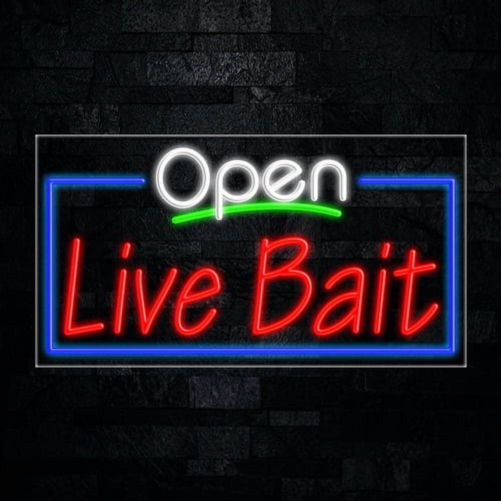 Live Bait LED Neon Sign 33"L x 18"H #35781 - Walmart.com