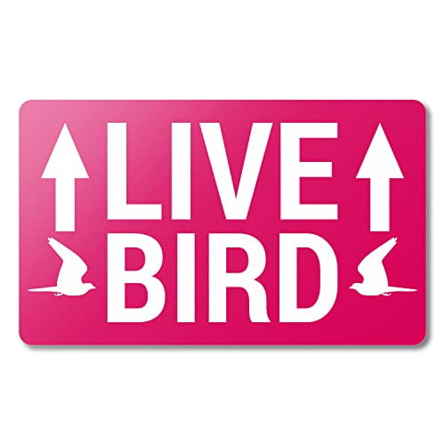 Live Bird Labels (5 x 3 Inch, Pink - 300 Labels) Live Bird Stickers ...